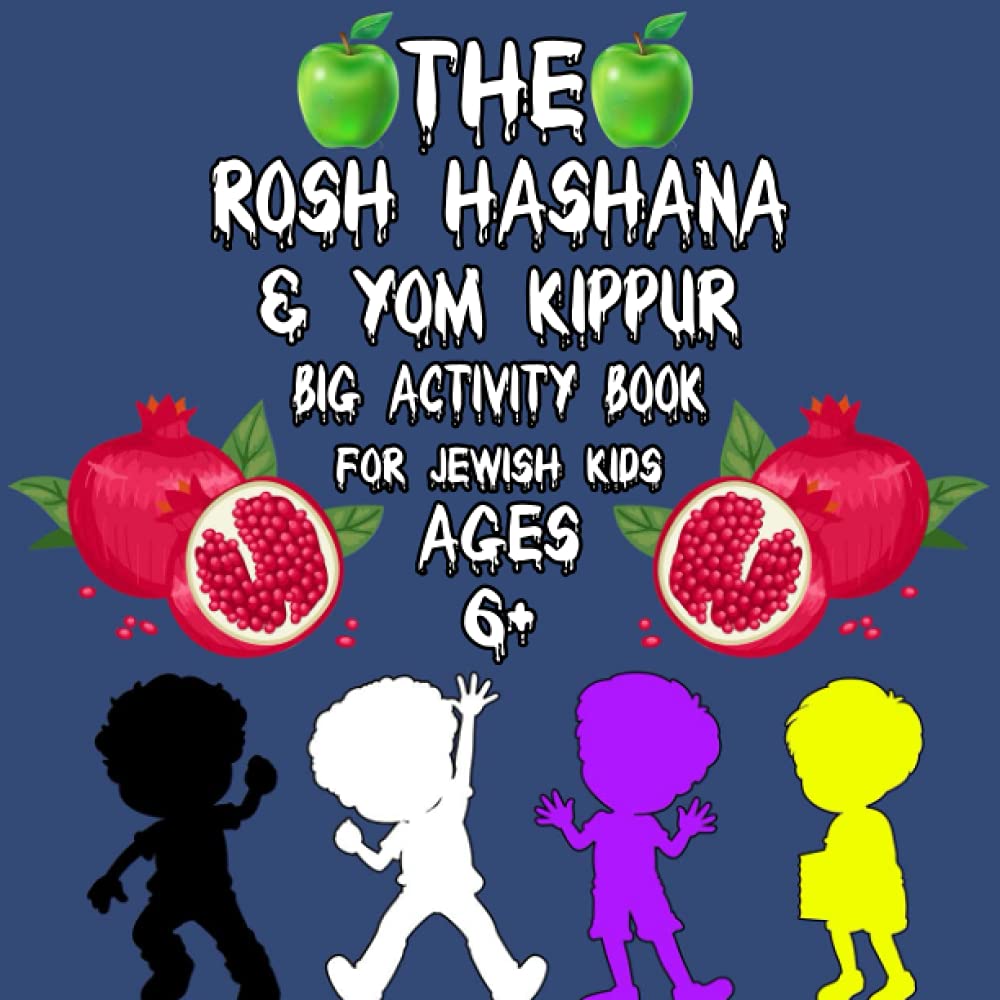 The Rosh Hashana & Yom Kippur Big Activity Book for Jewish Kids Ages 6 ...