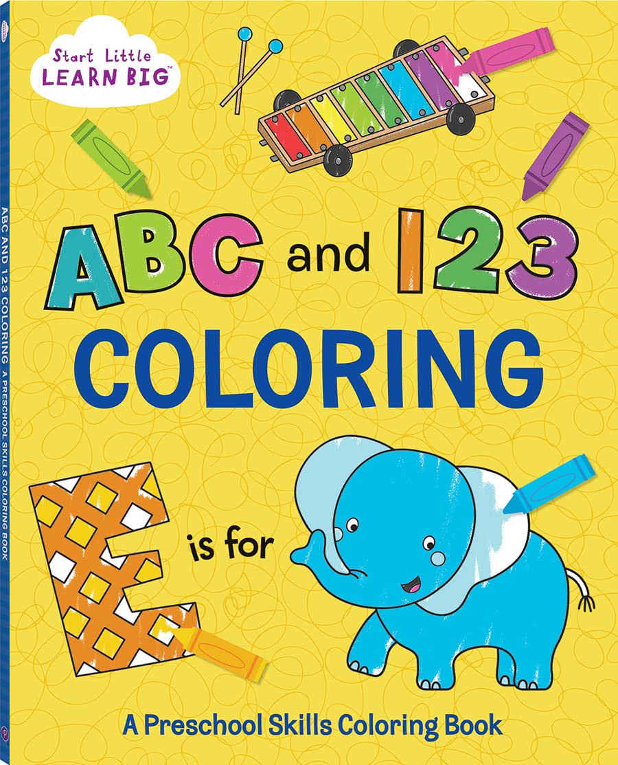 ABC & 123 Preschool Coloring Book: Thick and Perforated Pages Includes ...