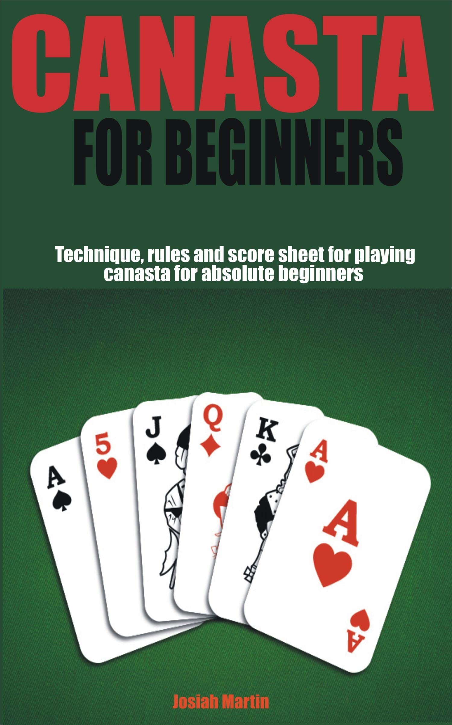 CANASTA FOR BEGINNERS: Technique, rules and score sheet for playing ...