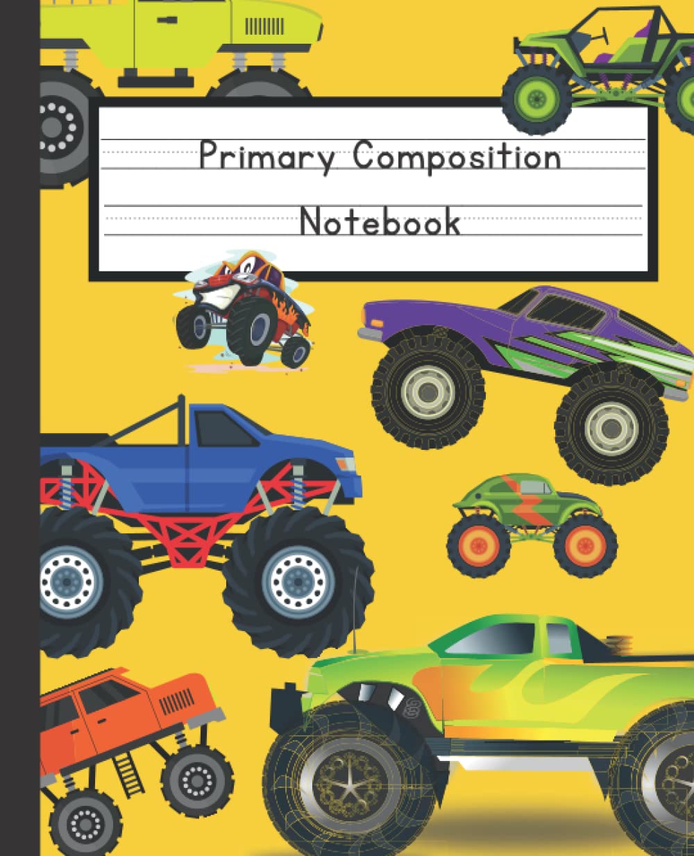 PRIMARY COMPOSITION NOTEBOOK: MONSTER CARS PRIMARY STORY JOURNAL WITH ...
