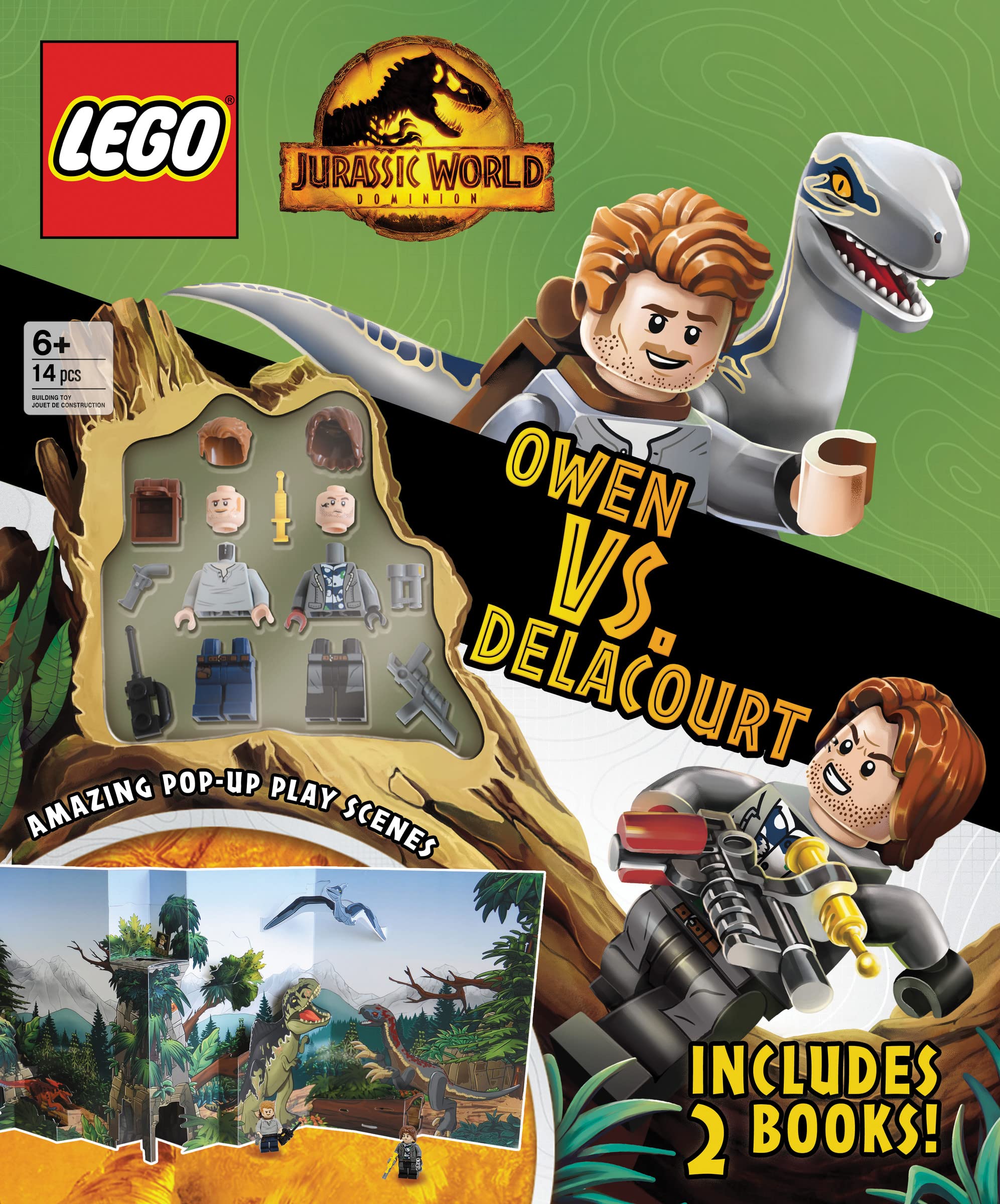 LEGO® Jurassic World™ Owen VS. Delacourt: Activity Book with Fun Facts ...