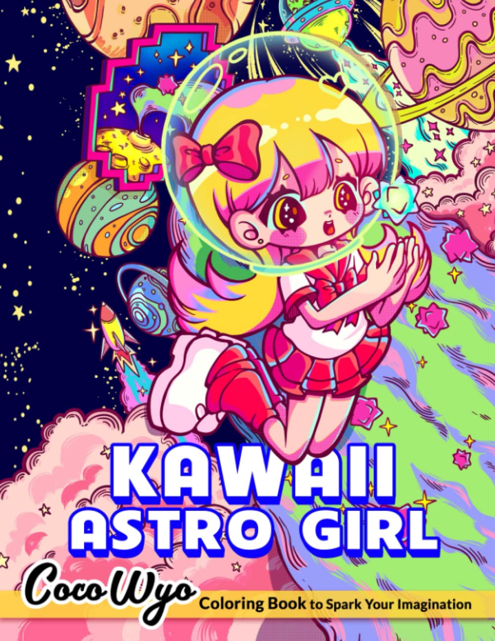 Kawaii Astro Girl Coloring Book: Coloring Books For Adults Featuring ...