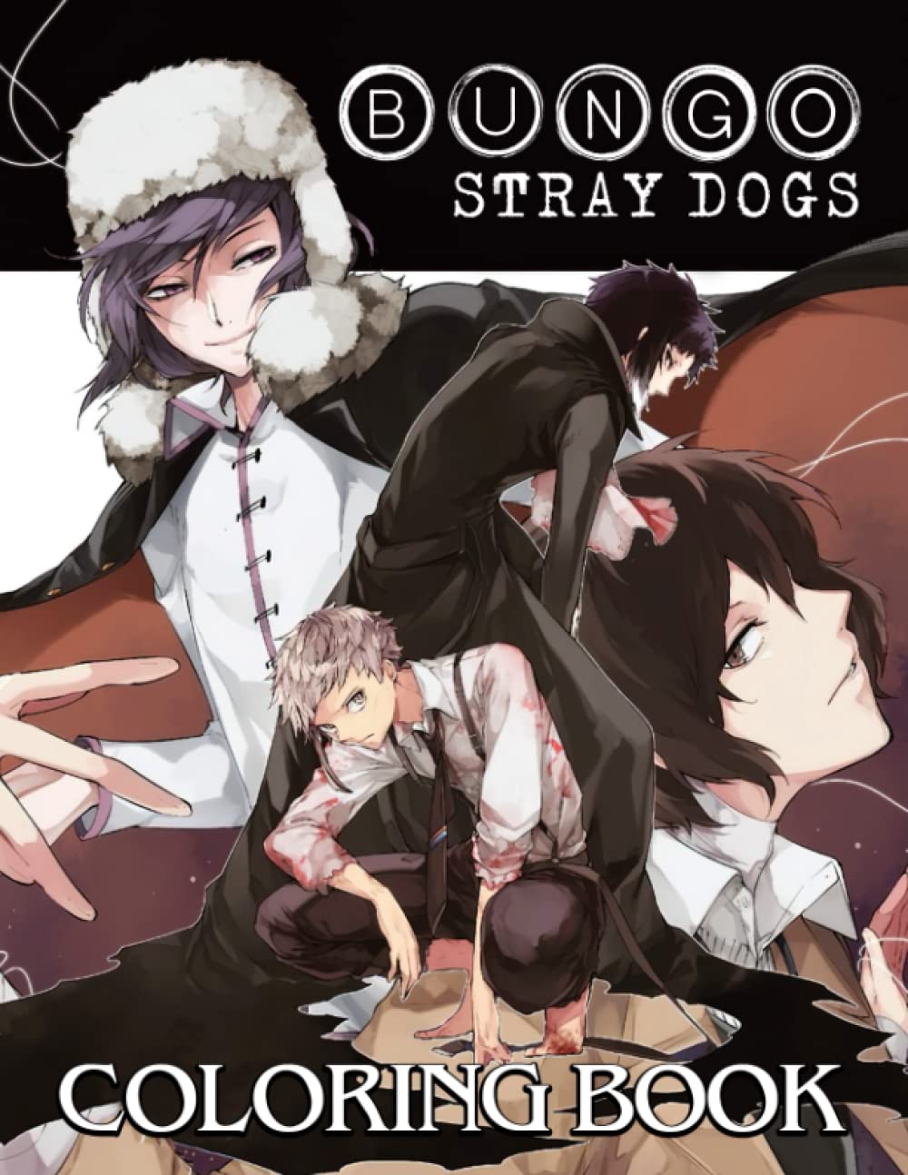 Bungo Coloring Book: Original High-quality Stray Be Happy Dogs ...