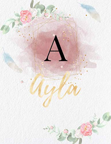 Ayla: Personalized Writing Journal / Notebook for Girls and Women ...