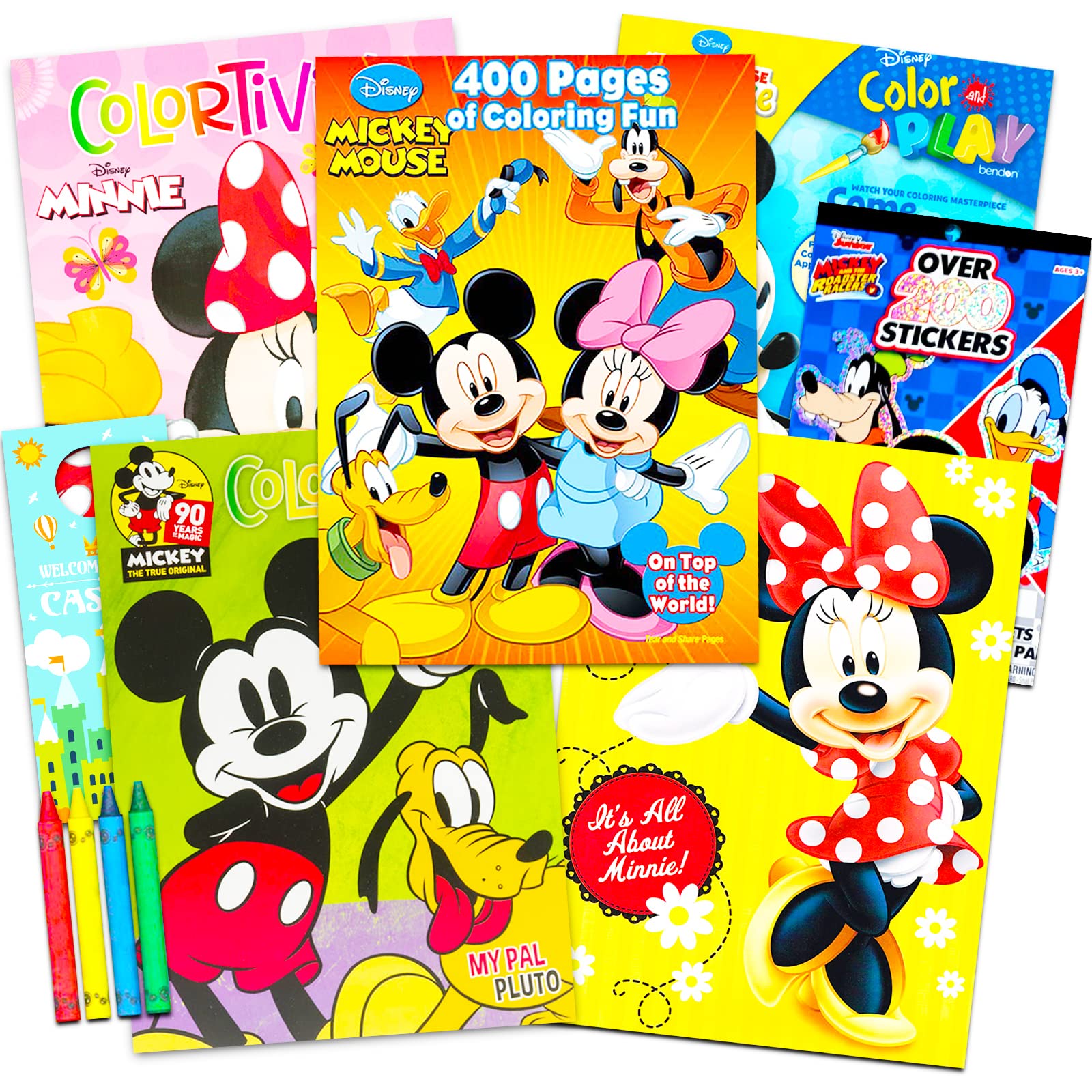 Disney Mickey Mouse Coloring Book Bulk Set for Kids Ages 4-8 - Mickey ...