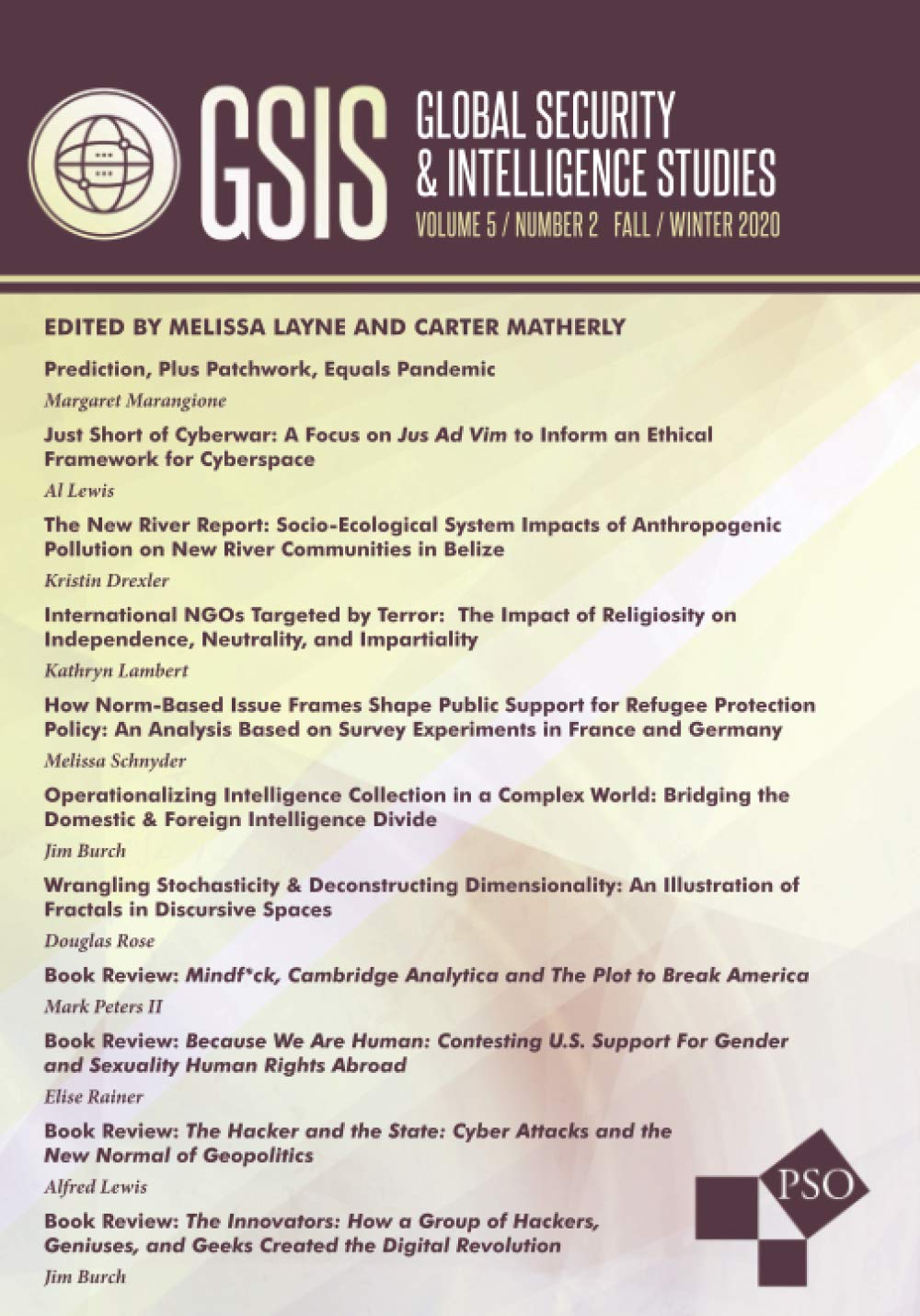 Global Security and Intelligence Studies: Volume 5, Number 2, Fall ...