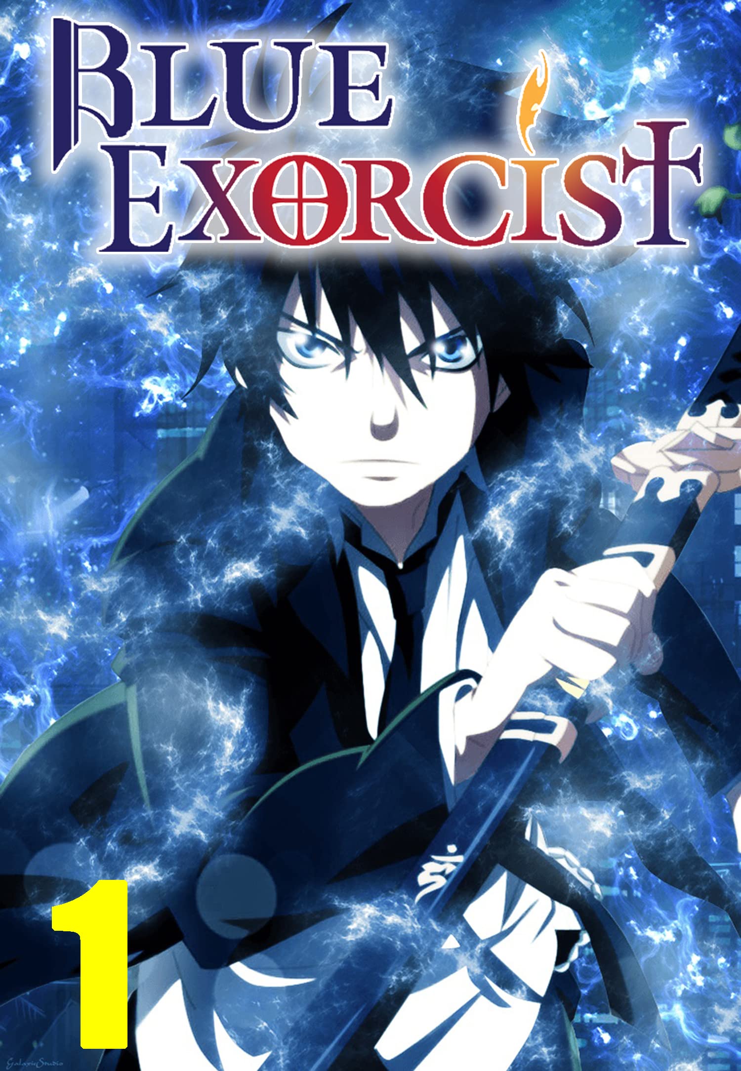 Anime Blue Fire Sword