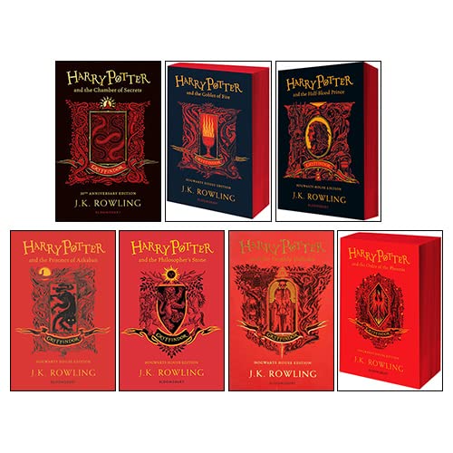 Harry Potter Gryffindor Edition Series 7 Books Collection Set By J.K ...