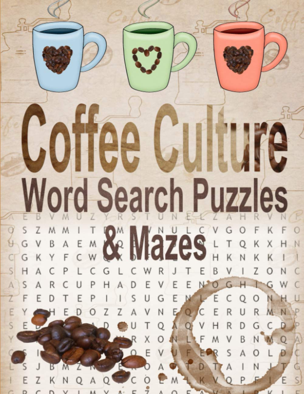 Coffee Culture Word Search Puzzles & Mazes by Novelty Designs for ...