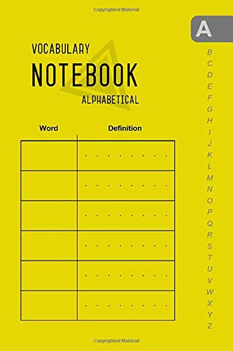 Vocabulary Notebook Alphabetical: 4x6 Mini Notebook 2 Columns with A-Z ...