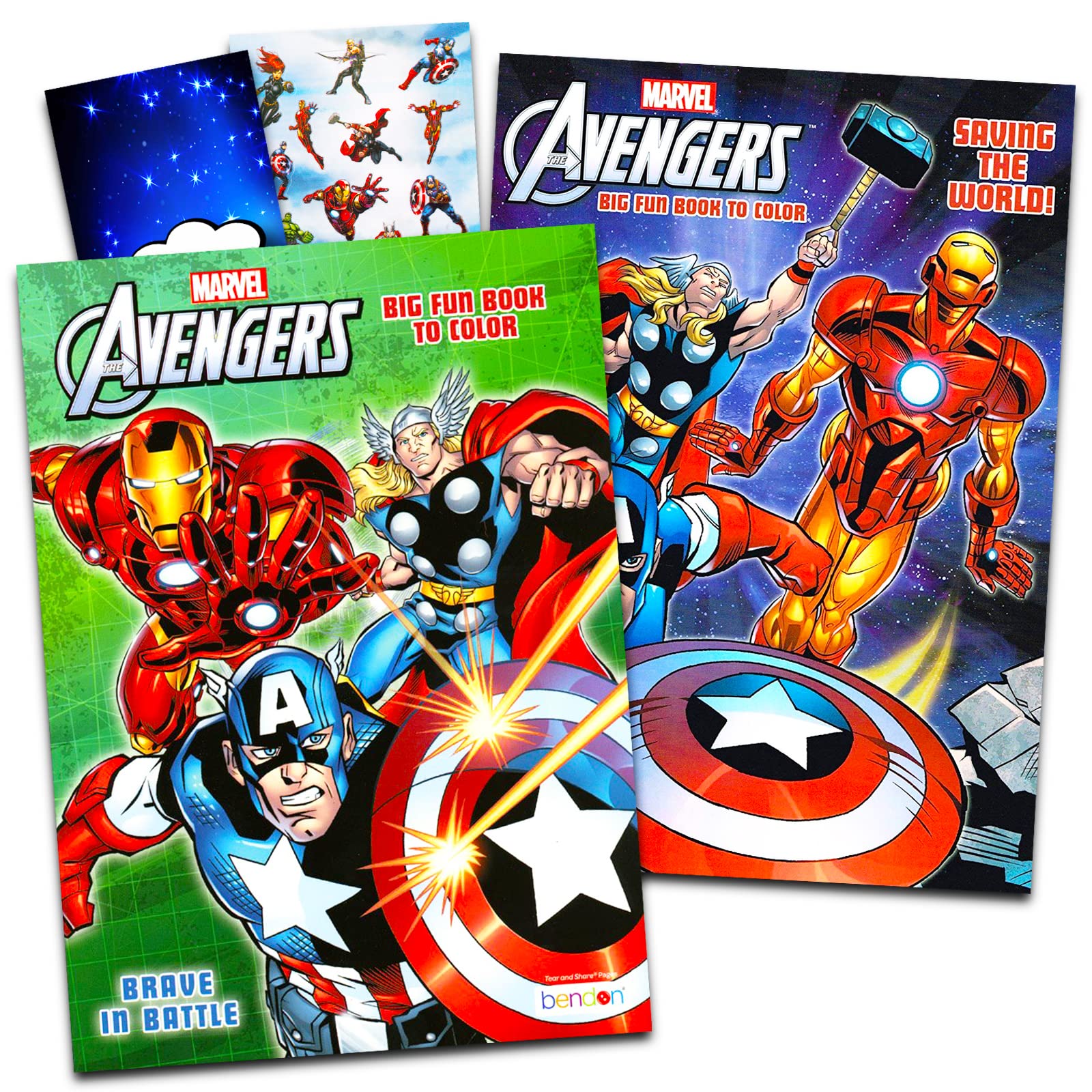 Marvel Avengers Coloring and Activity Book Set for Kids - Bundle with 2 ...