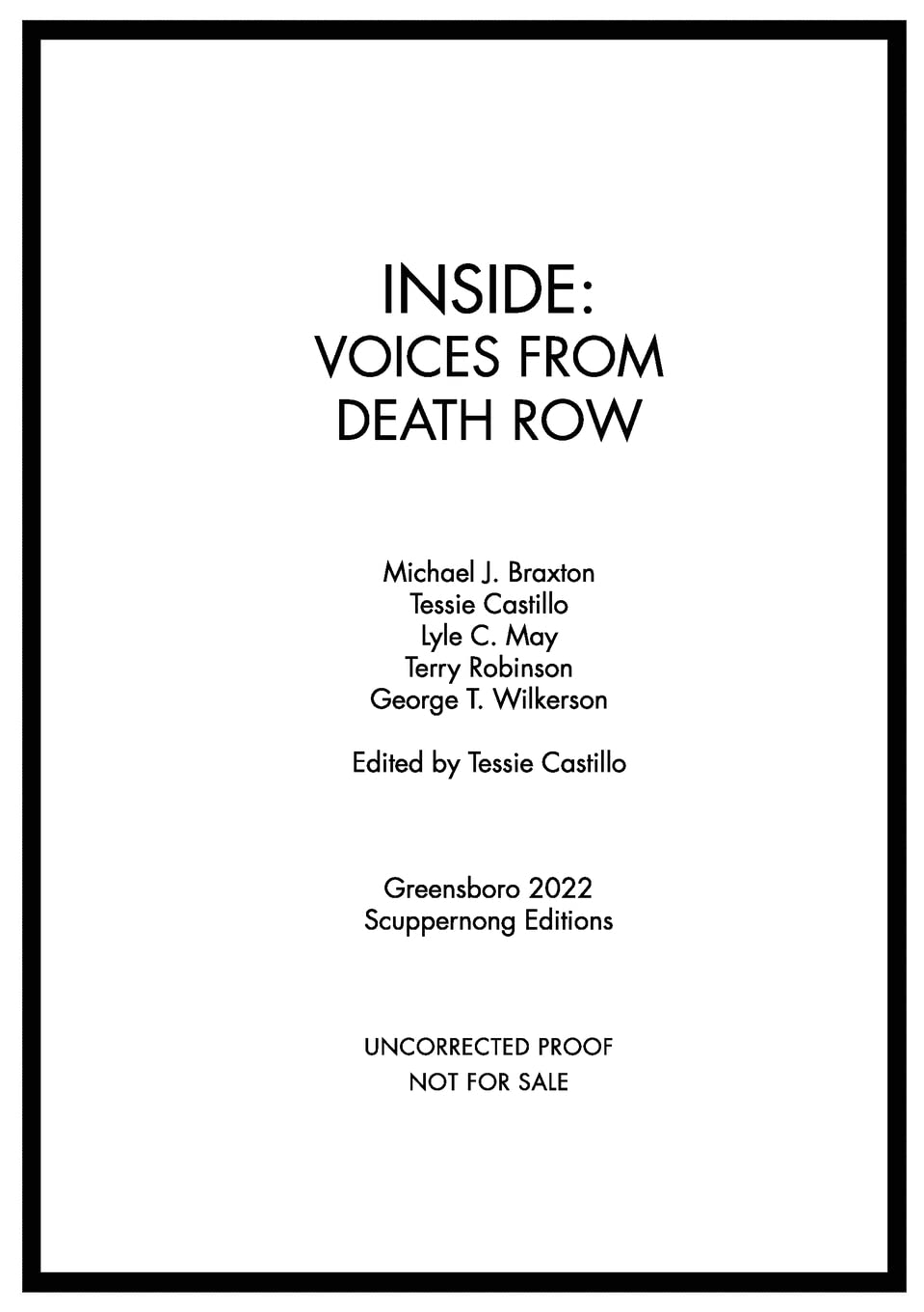 Inside: Voices from Death Row by Michael J. Braxton | Goodreads