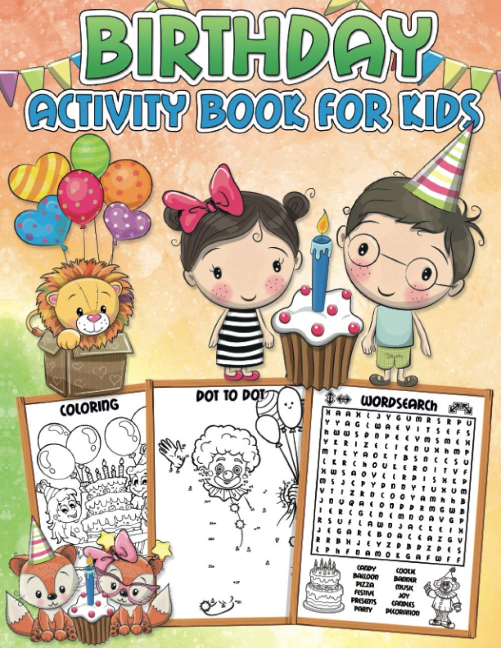 Birthday Activity Book for Kids: A fun workbook with learning ...