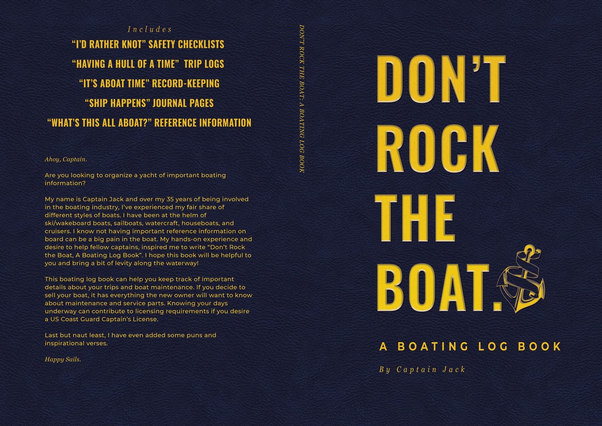 Don't Rock the Boat: A Boating Log Book with Safety Checklists, Trip ...
