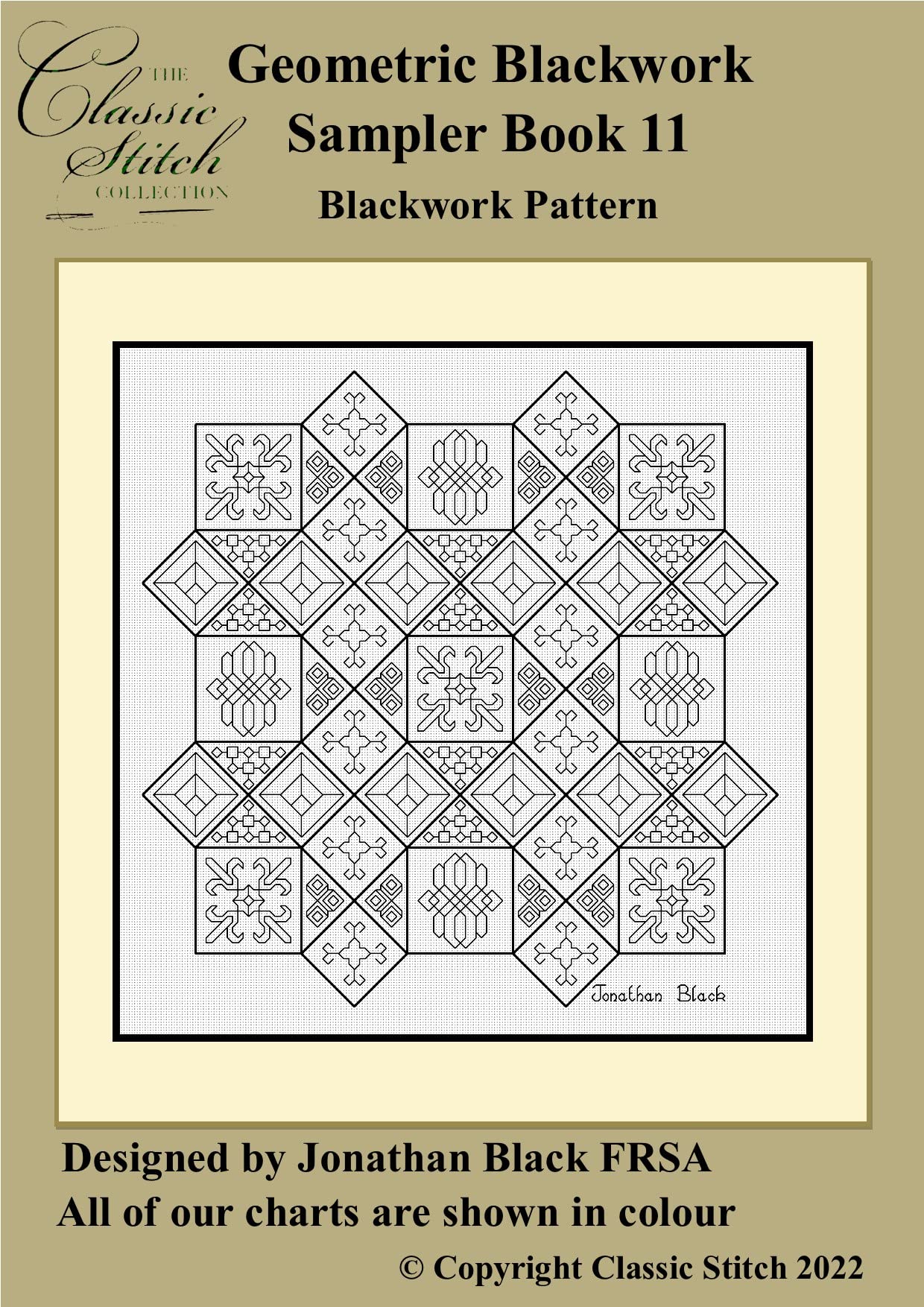 Geometric Blackwork Sampler Book 11 Blackwork Sampler by Jonathan Black ...