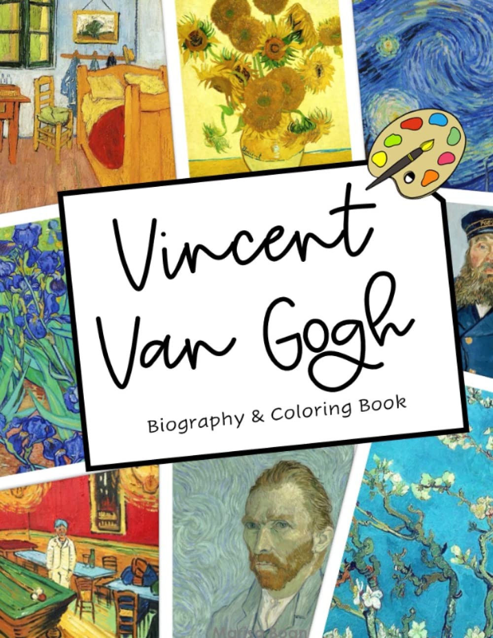 Vincent Van Gogh Coloring Book: Van Gogh Biography and Coloring Book of ...