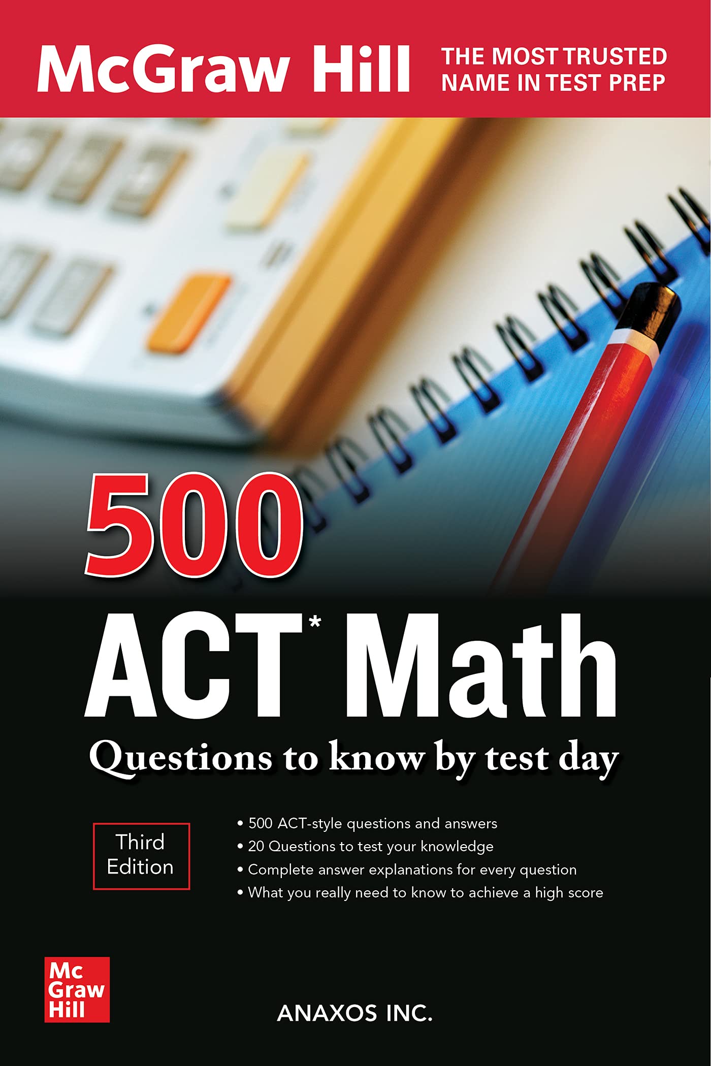 500 ACT Math Questions to Know by Test Day, Third Edition by Anaxos Inc ...