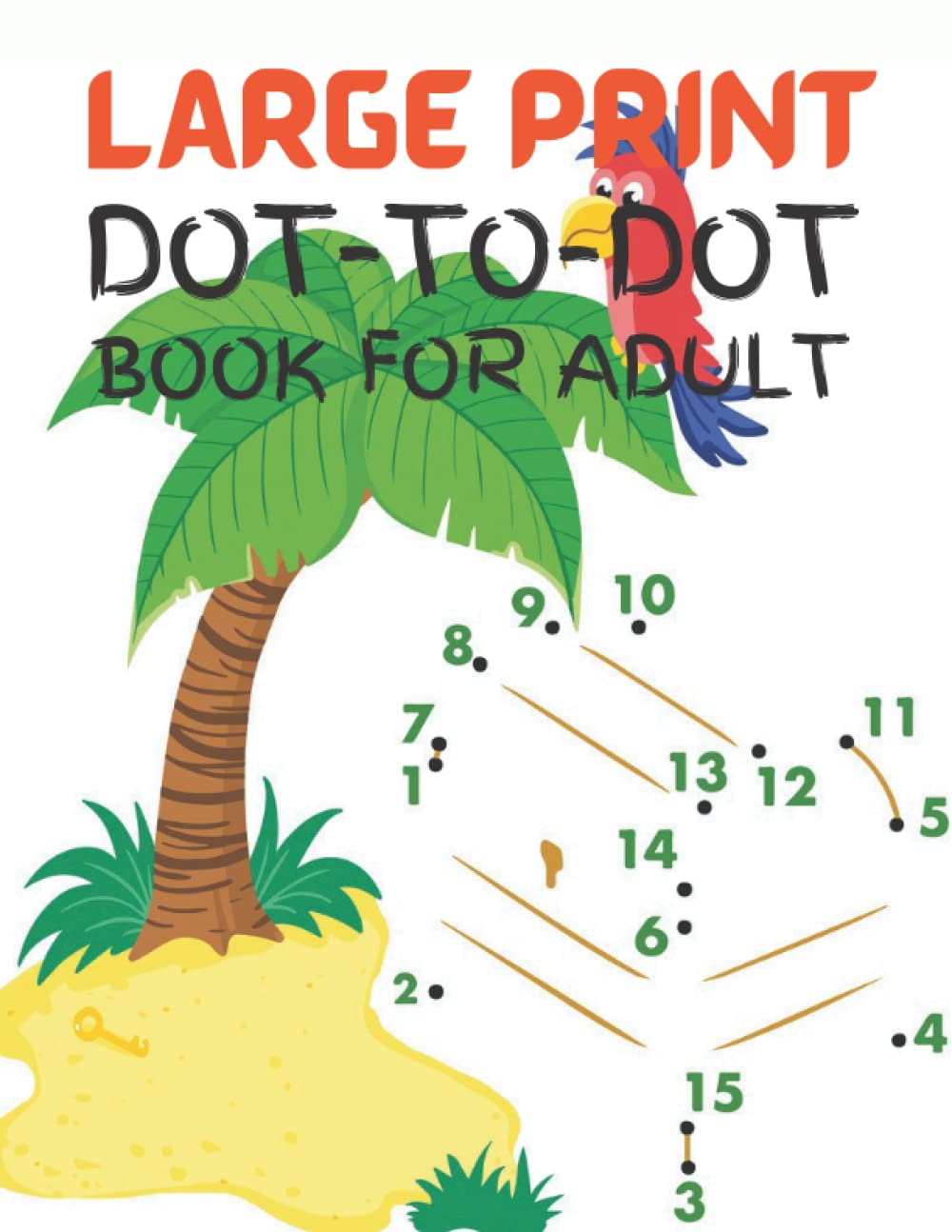 Large Print Dot To Dot Book For Adult: Flowers, Landscapes, Butterflies, Animals, Nature Scenes ...