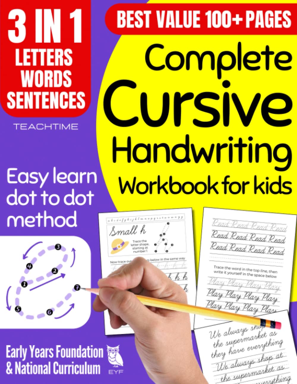 Complete Cursive Handwriting Workbook for Kids: 3-In-1 Cursive Writing ...