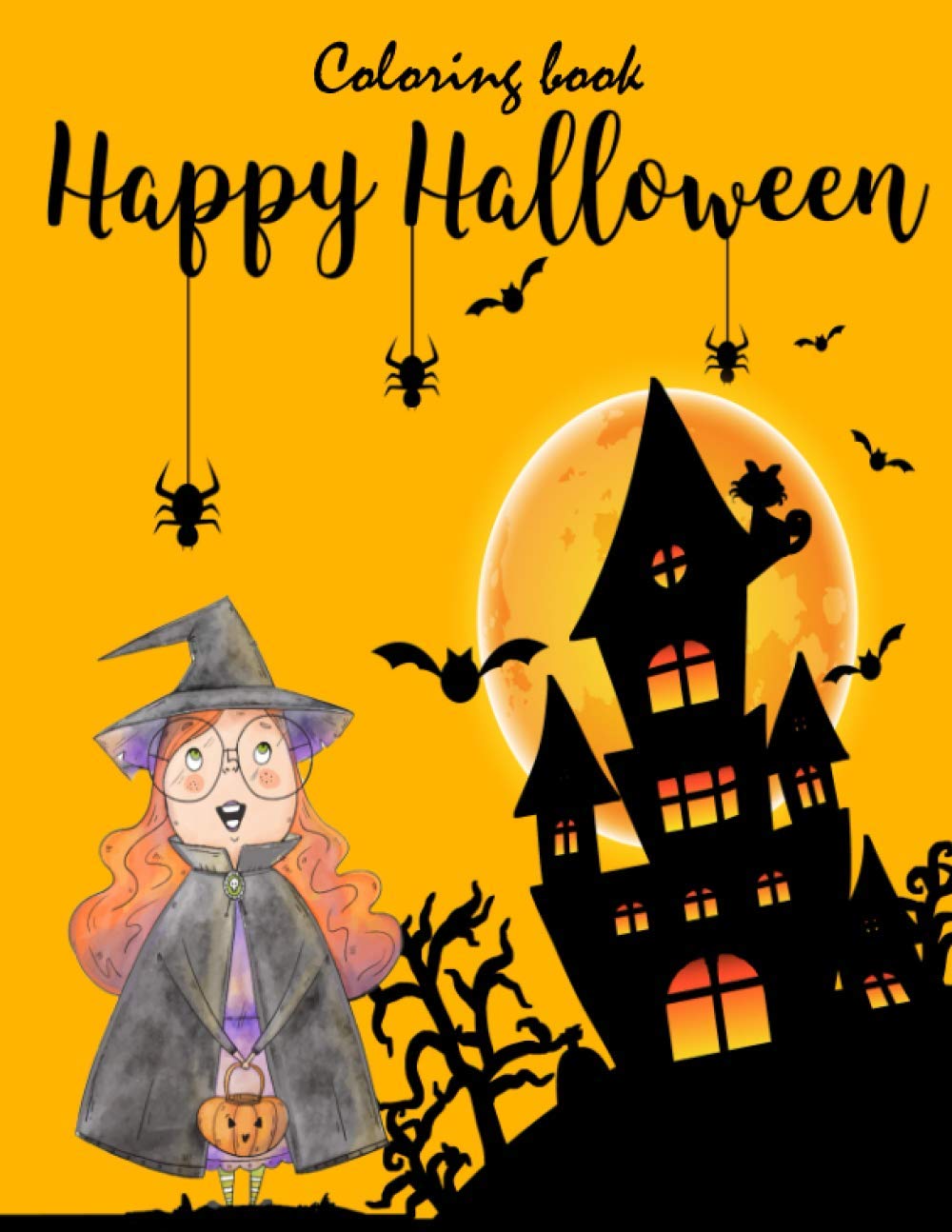 Happy Halloween coloring book: 50 Halloween Designs Including Witches ...
