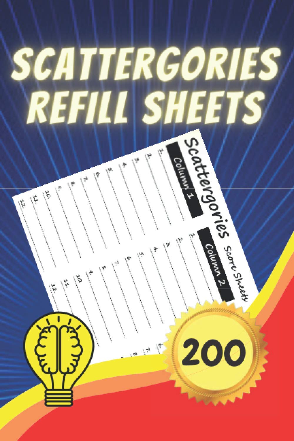 Scattergories Refill Sheets: 200 Sheets for Playing Scattergories ...