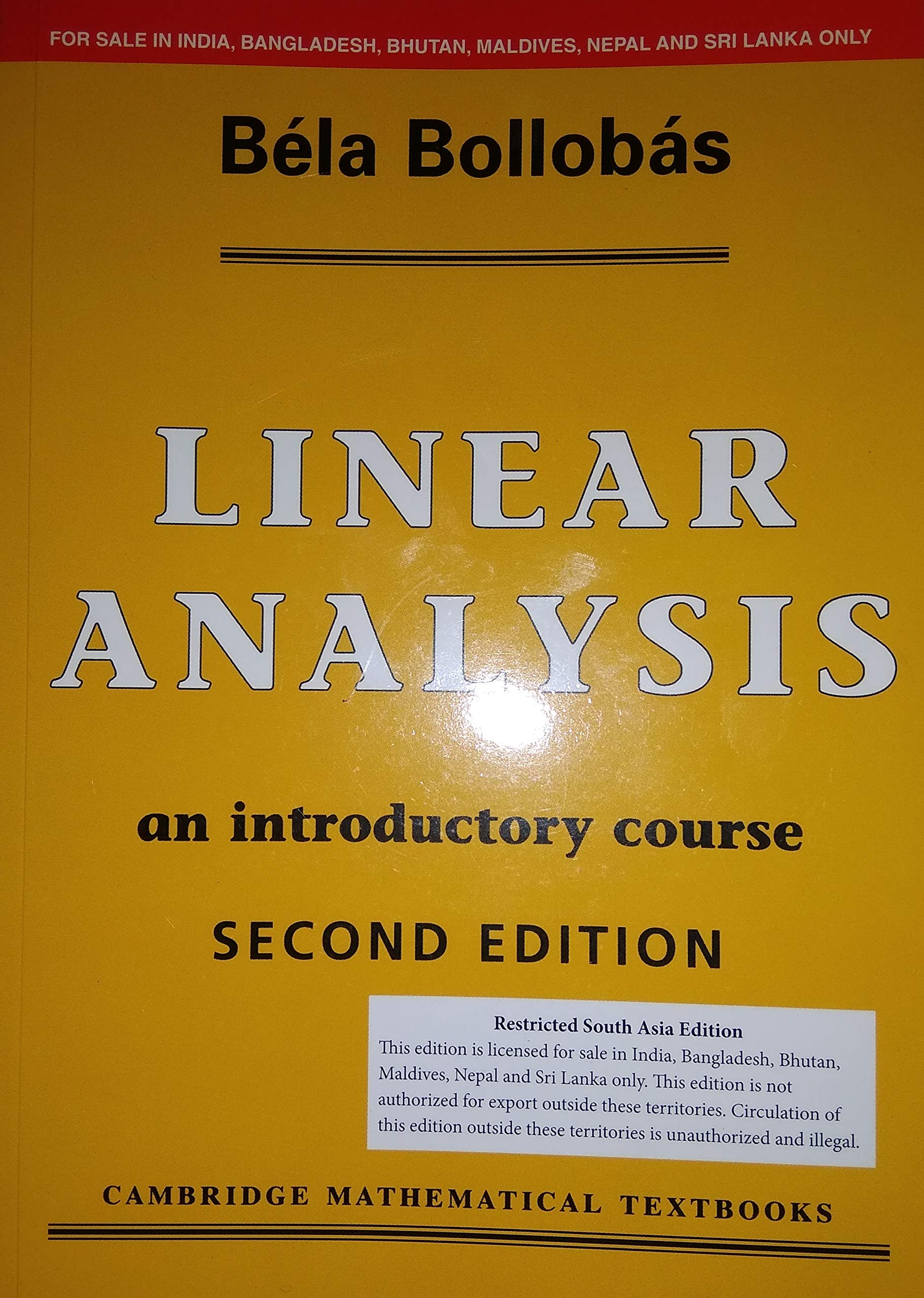 Linear Analysis ,2Nd Edition by Béla Bollobás | Goodreads