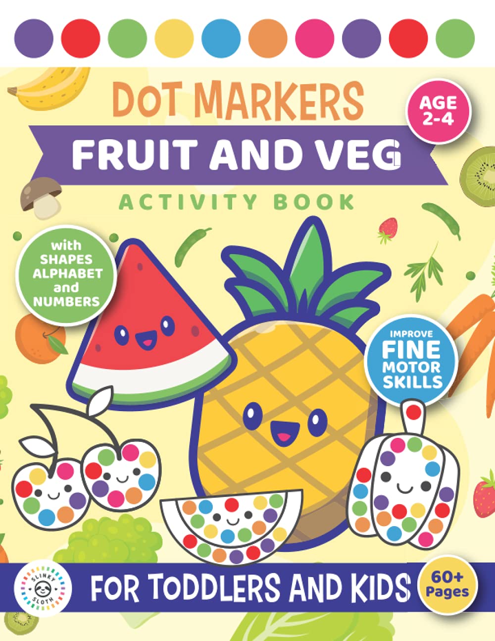 Dot Markers Fruit and Vegetables Activity Book For Toddlers and Kids ...