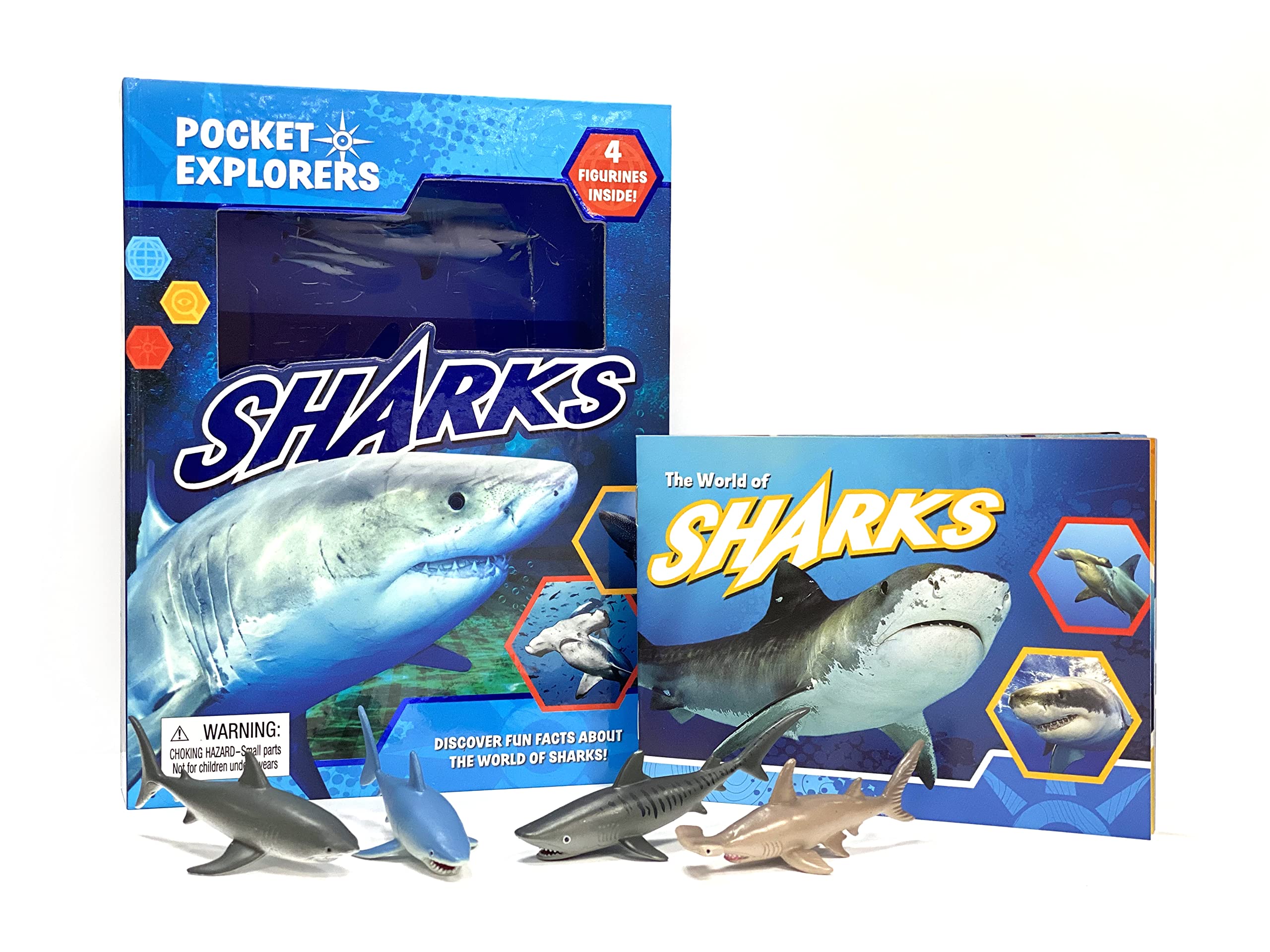 Sharks Pocket Explorers with Figurines and Fact Book by Phidal ...