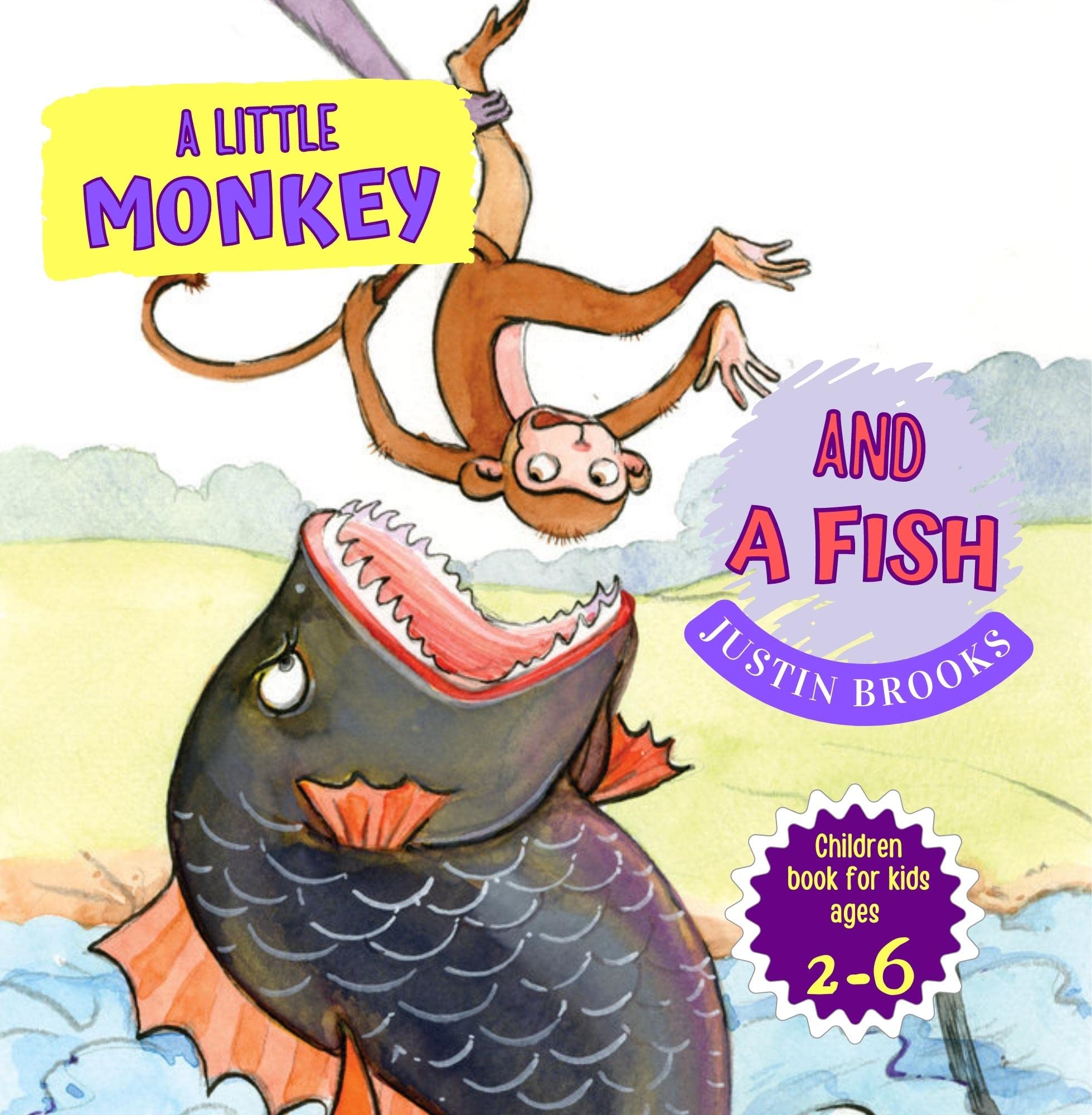 A Little Monkey And A Fish: An Animal Story About A Young Playful ...