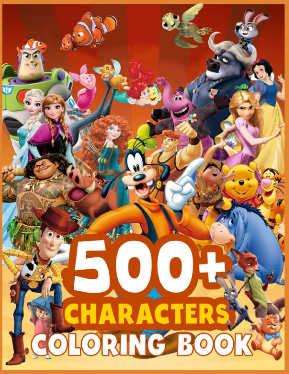 500 Characters Coloring Book: All your favorite characters in one book ...