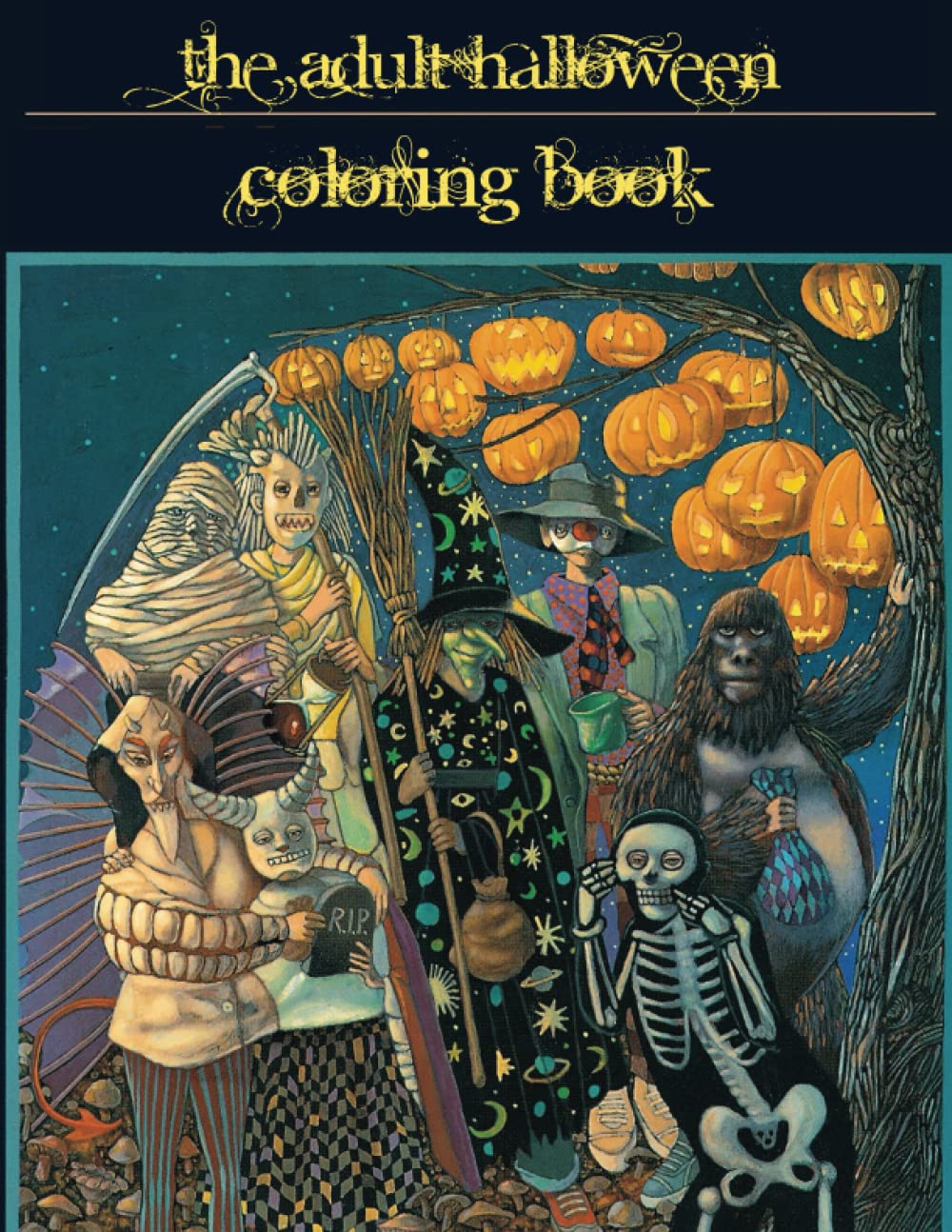 The Adult Halloween Coloring Book: Teens to Color for Stress Relief and ...