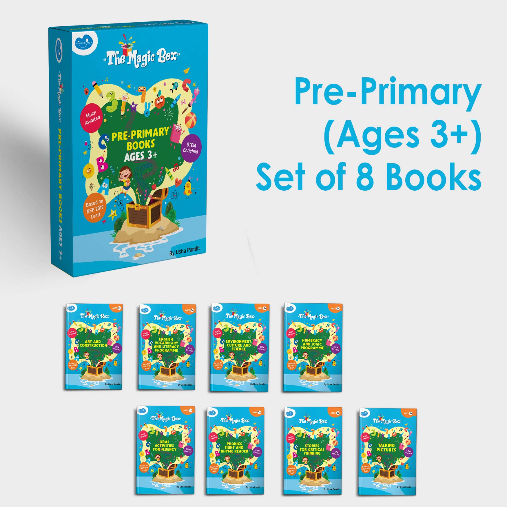 Pre-Primary/Kindergarten Books For Ages 3+ (Set Of 8 Books) | Phonics ...