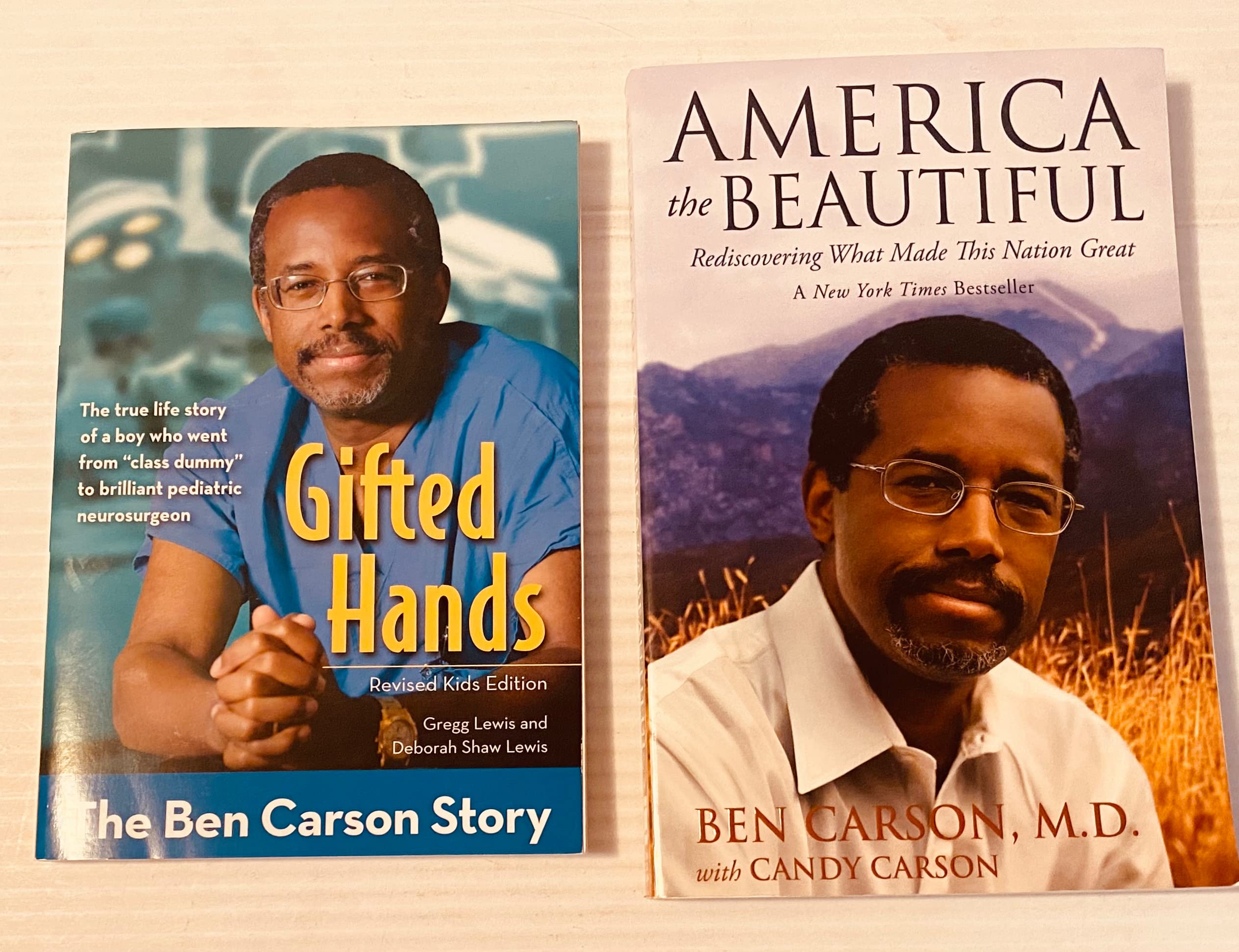 2 Ben Carson Books! 1) America the Beautiful, 2) Gifted Hands by Ben ...