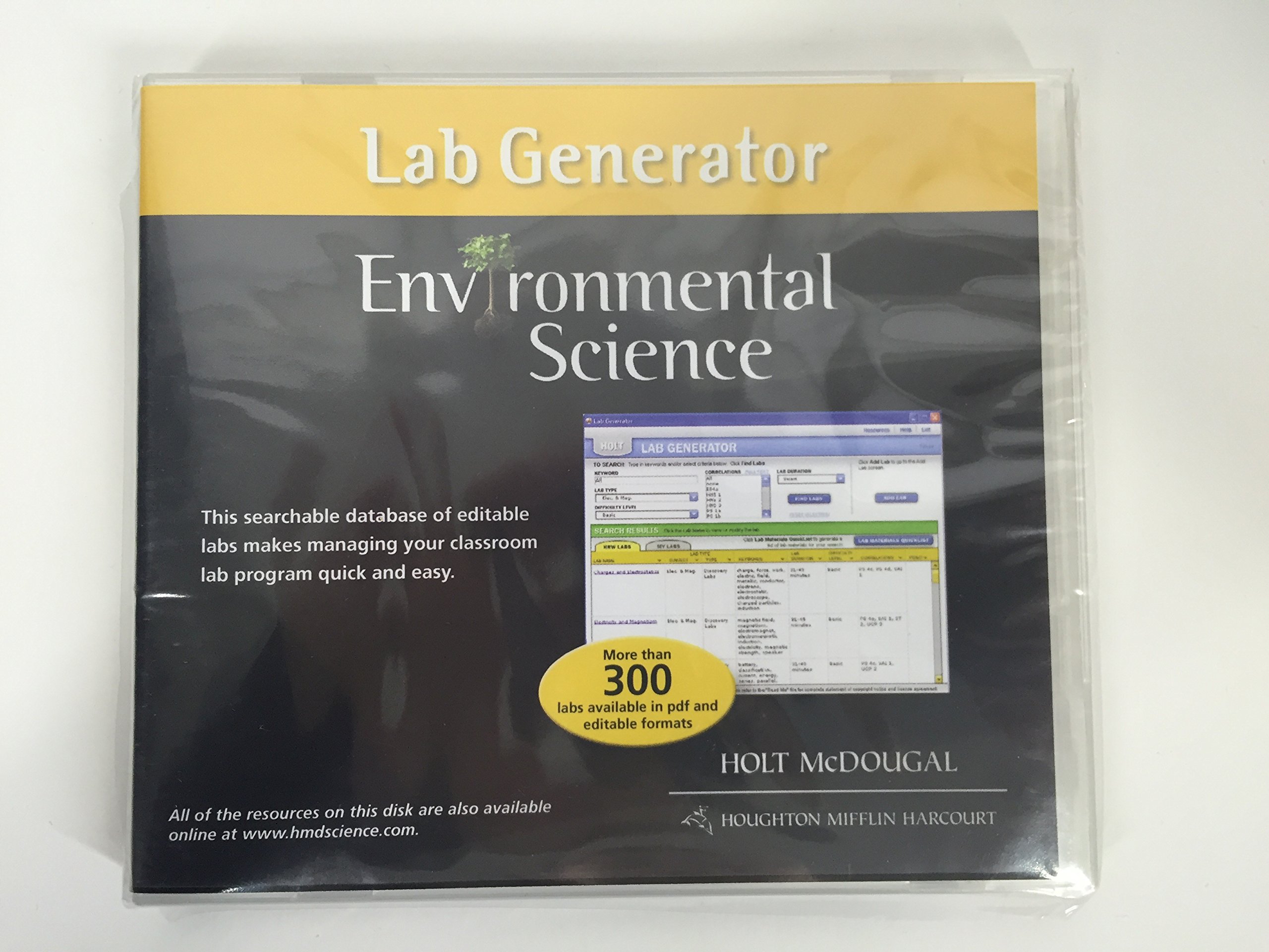 Holt McDougal Environmental Science Lab Generator DVD ROM By Holt holt-mcdougal-environmental-science-lab-generator-dvd-rom-by-holt