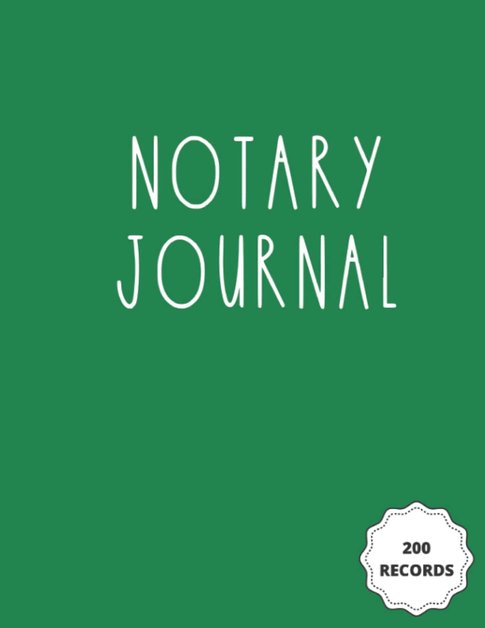 Notary Journal: Green Official Notary Public Log Book to Record ...
