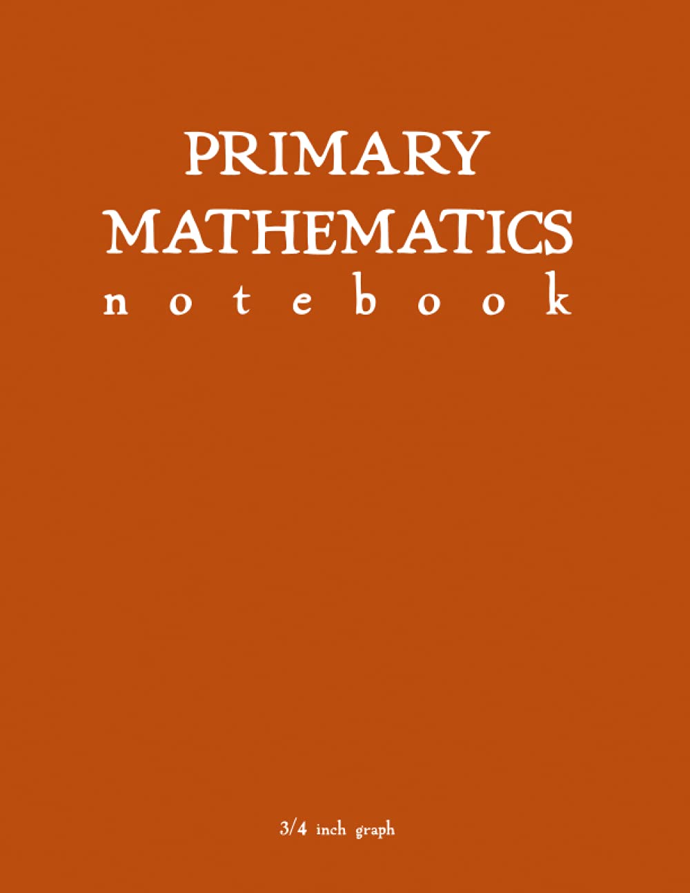 Math Graph Paper Notebook Orange Softcover 3 4 Inch Graph Paper For