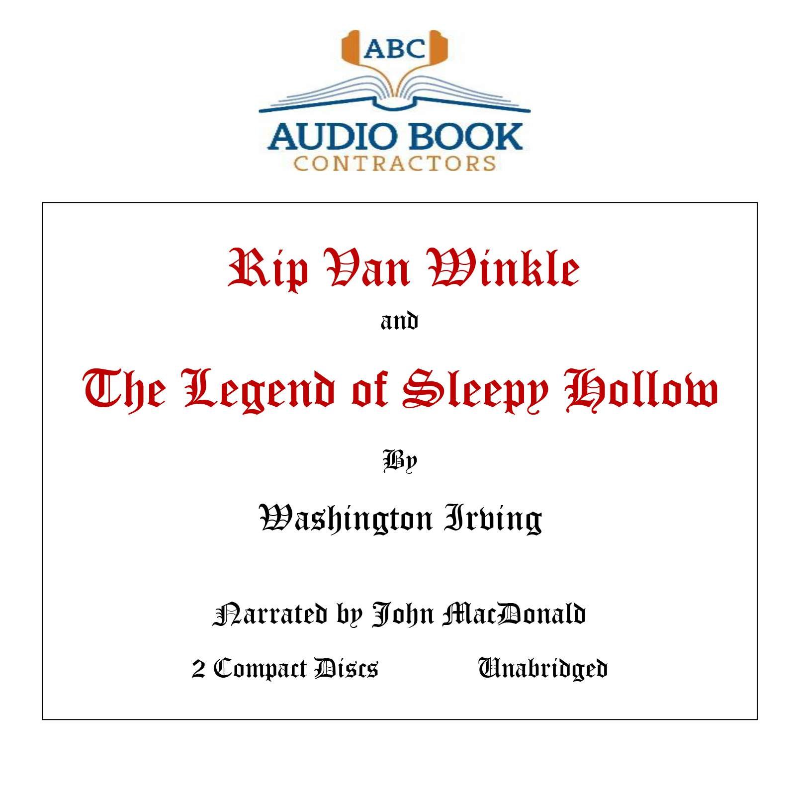 Rip Van Winkle and The Legend of Sleepy Hollow by Washington Irving ...