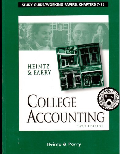 College Accounting (16th Edition): Study Guide/Working Papers, Chapters ...