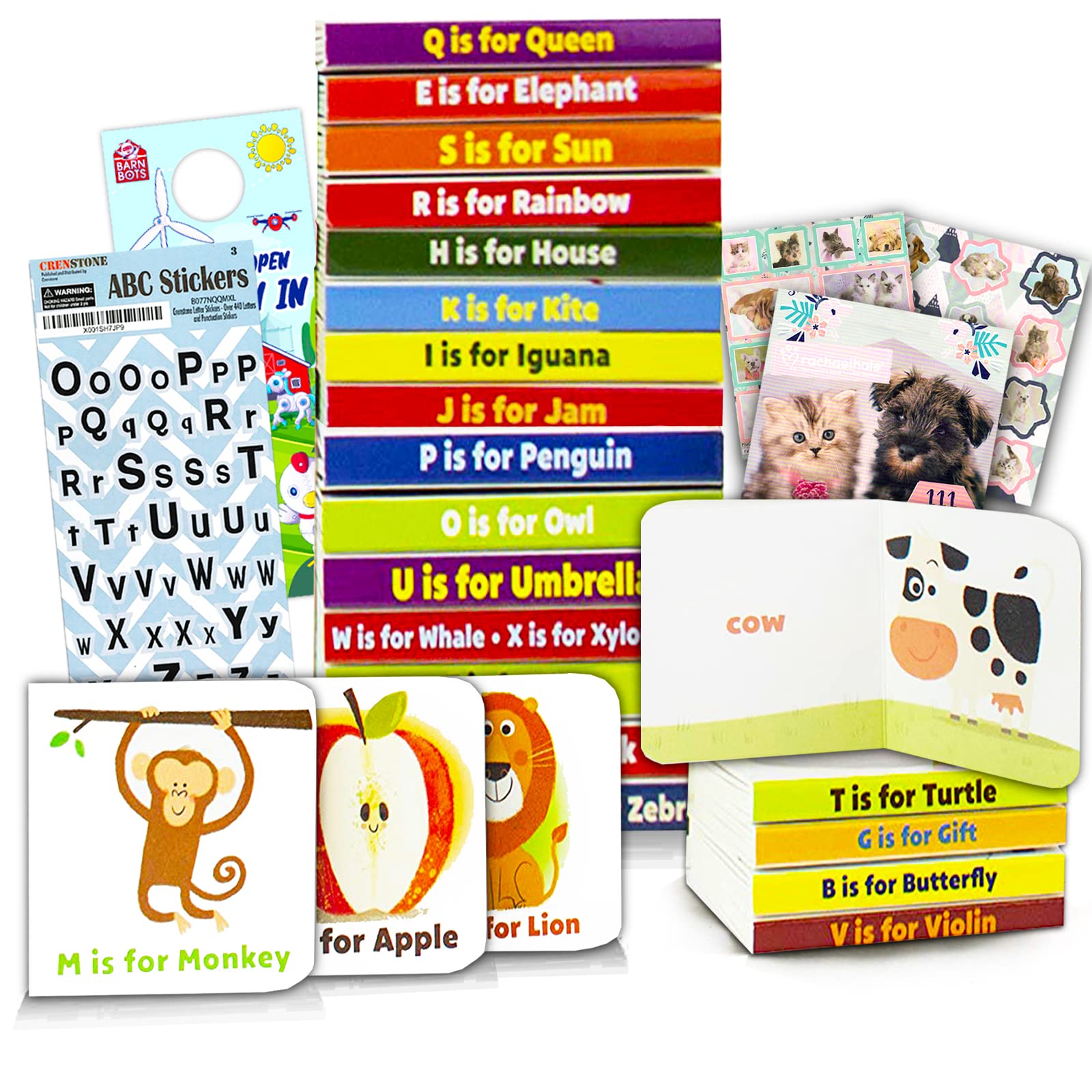 Animal ABC Board Book Set for Toddlers and Babies - Bundle with 24 ...