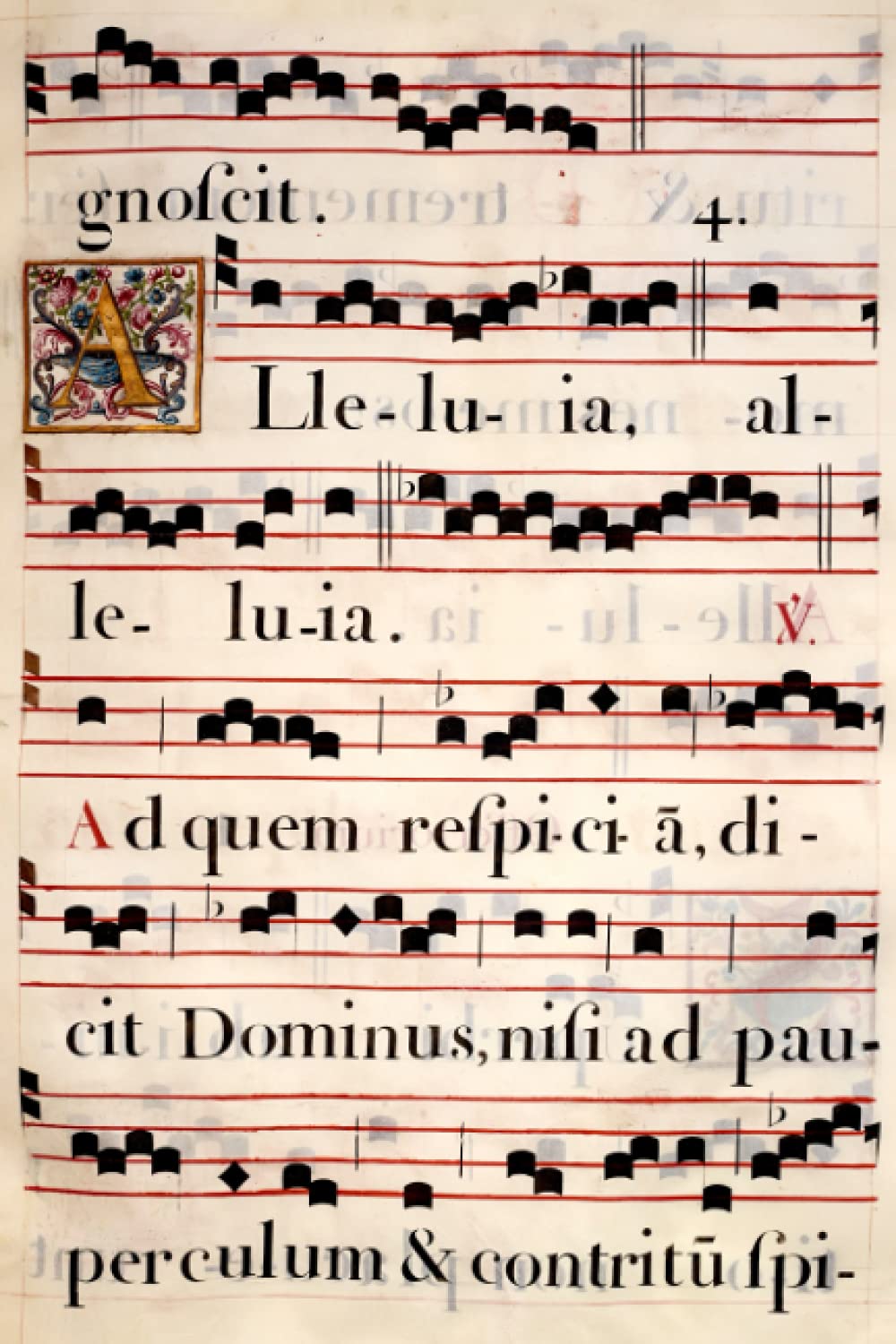 Notebook with Old Medieval Graduale Romanum Leaf on the Cover ...