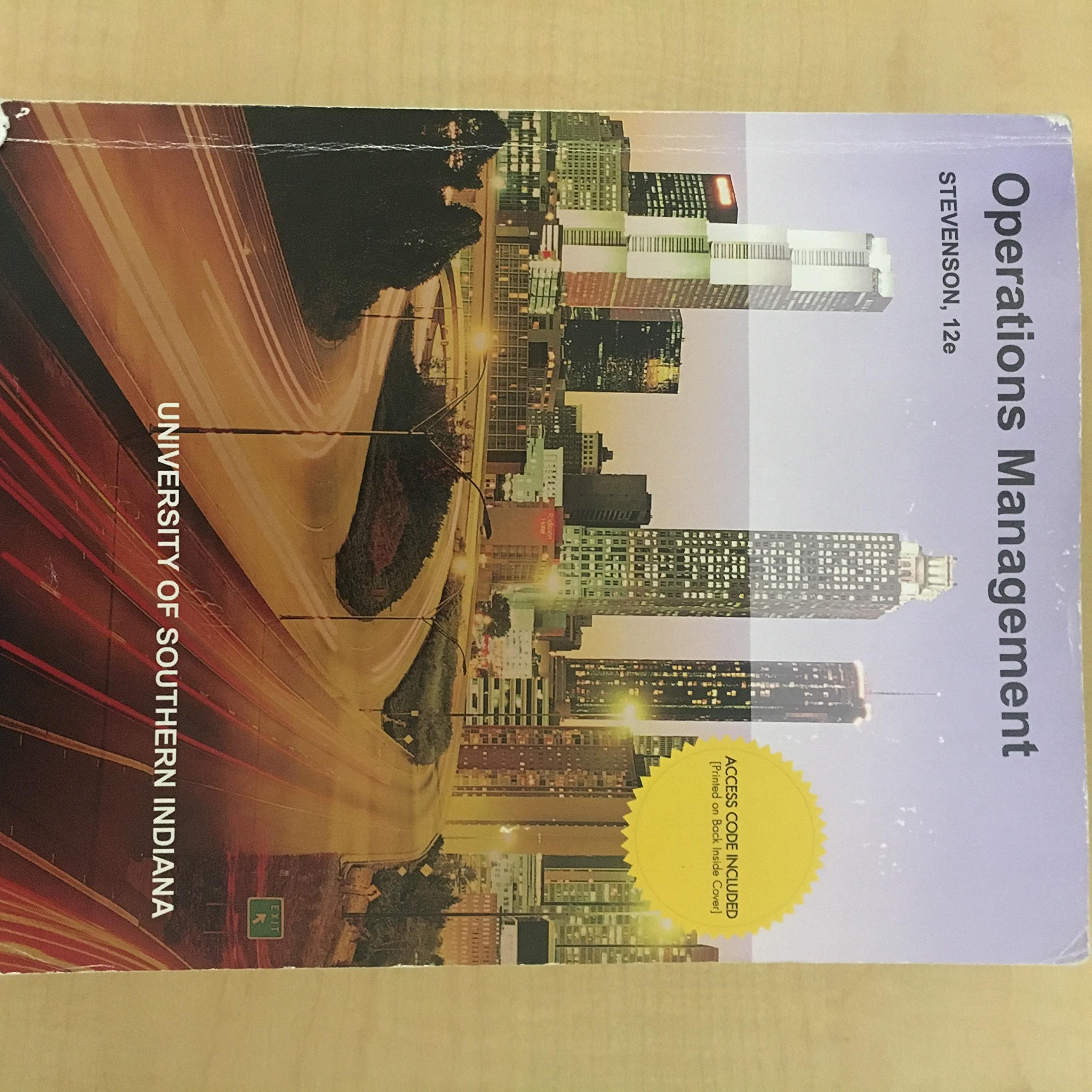 Operations Management by Stevenson | Goodreads