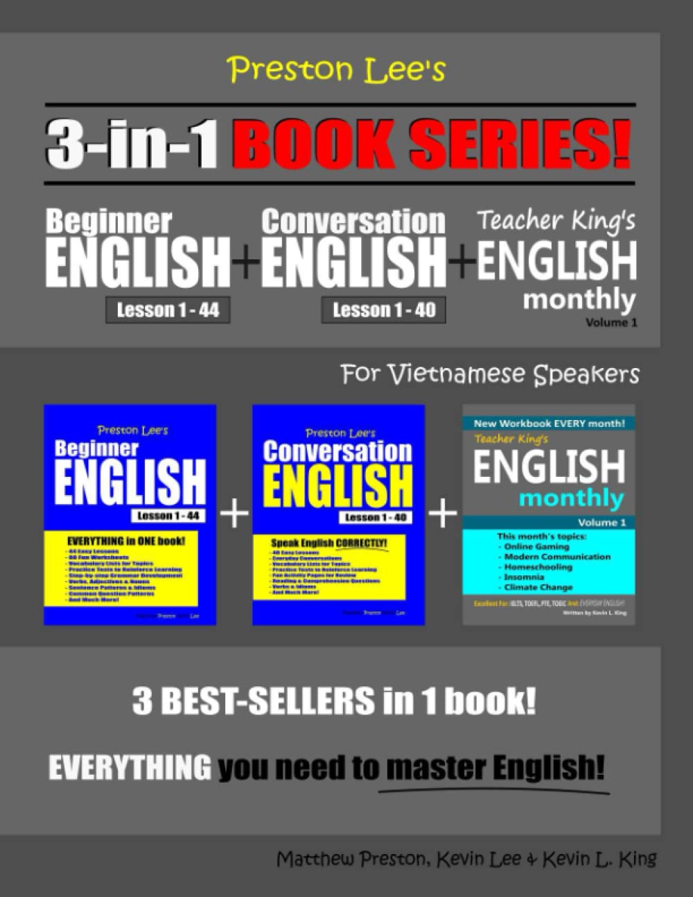Preston Lee’s 3-in-1 Book Series! Beginner English Lesson 1 – 44 For Vietnamese Speakers ...