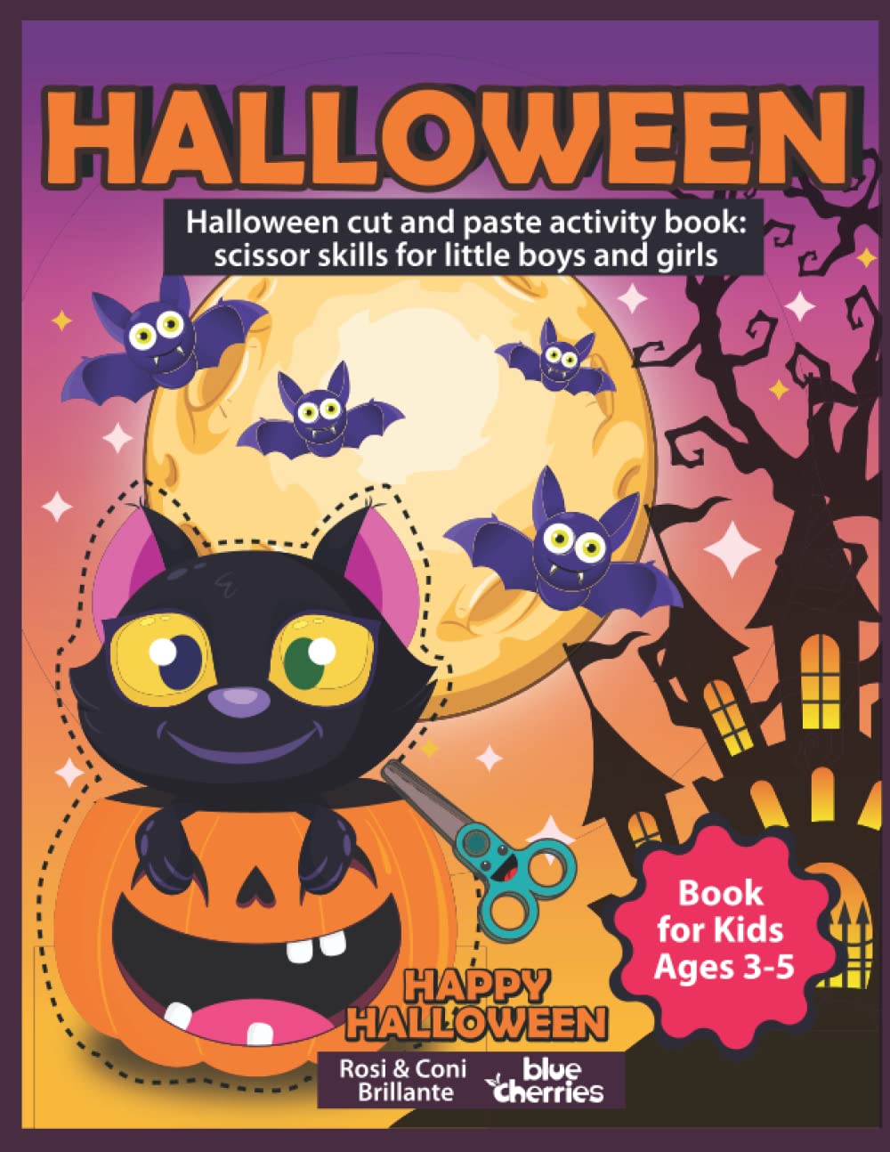 Halloween cut-and-paste Activity Book: Scissor skills for little boys ...