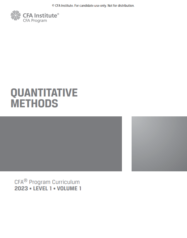 Quantitative Methods (CFA 2023 Level 1 #1) by CFA Institute | Goodreads