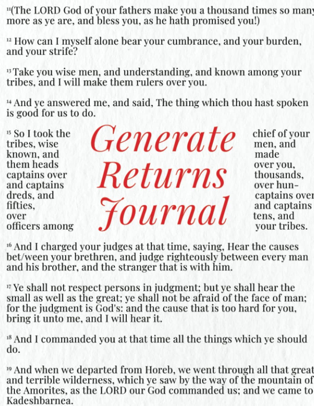 Generate Returns Journal by Dr. Myeshi Williams-Briley | Goodreads