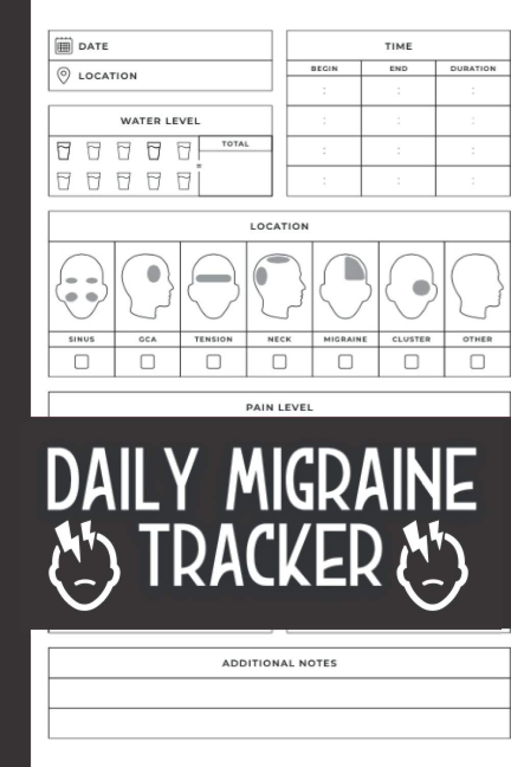 Daily Migraine Tracker: Chronic Headache Management Log book To Keep ...