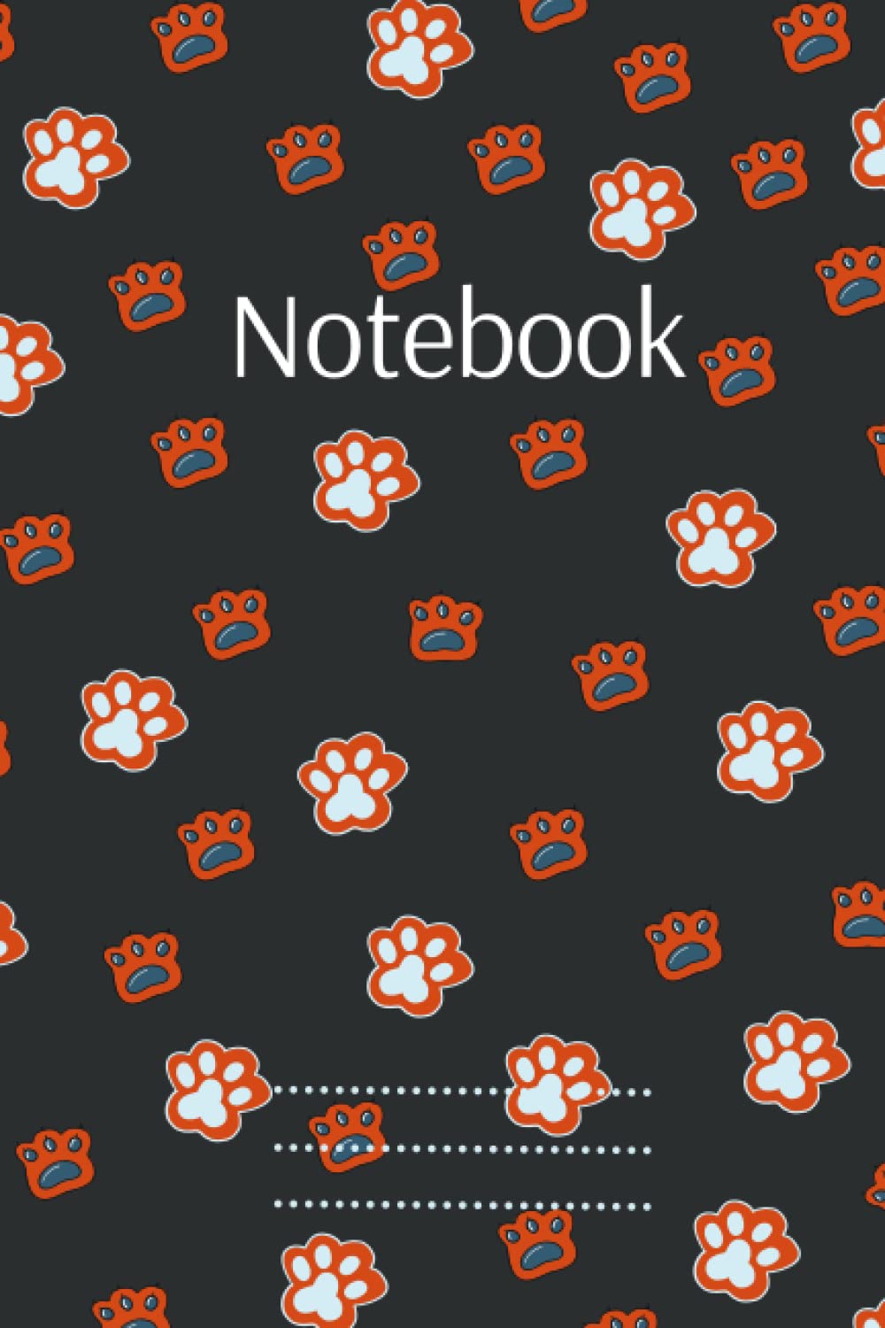 Cute Raining Gray Paws Composition Notebook: for Girls, Teens, Kids ...