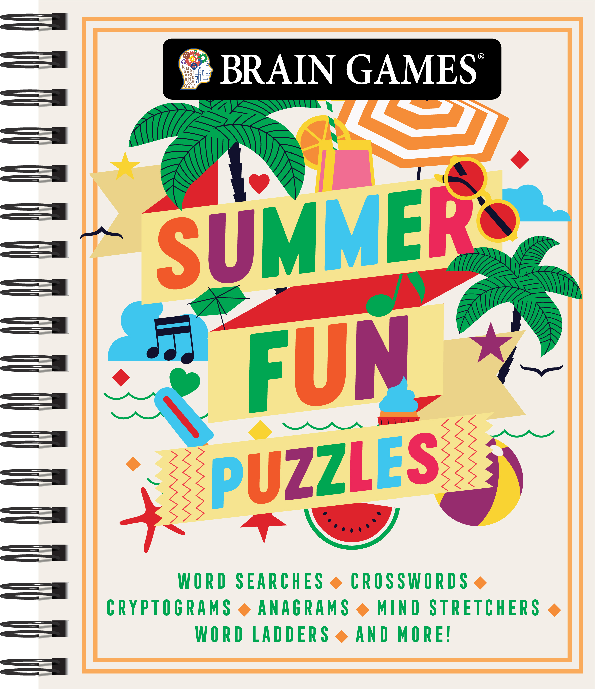 Brain Games - Summer Fun Puzzles (#3): Word Searches, Crosswords ...