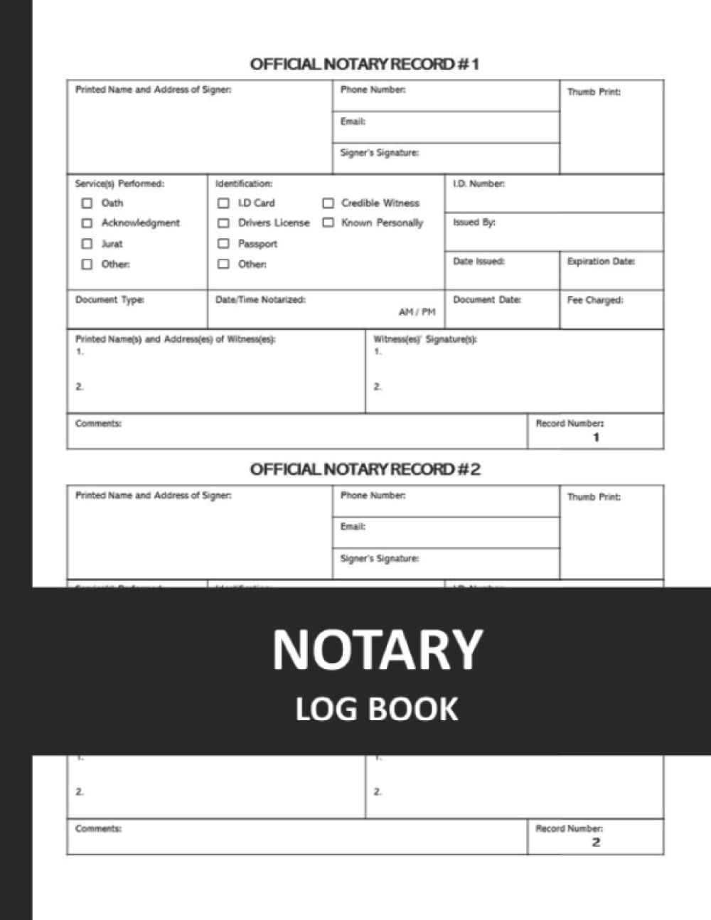 Notary Journal: Official Journal of Notarial Acts | Notary Public ...