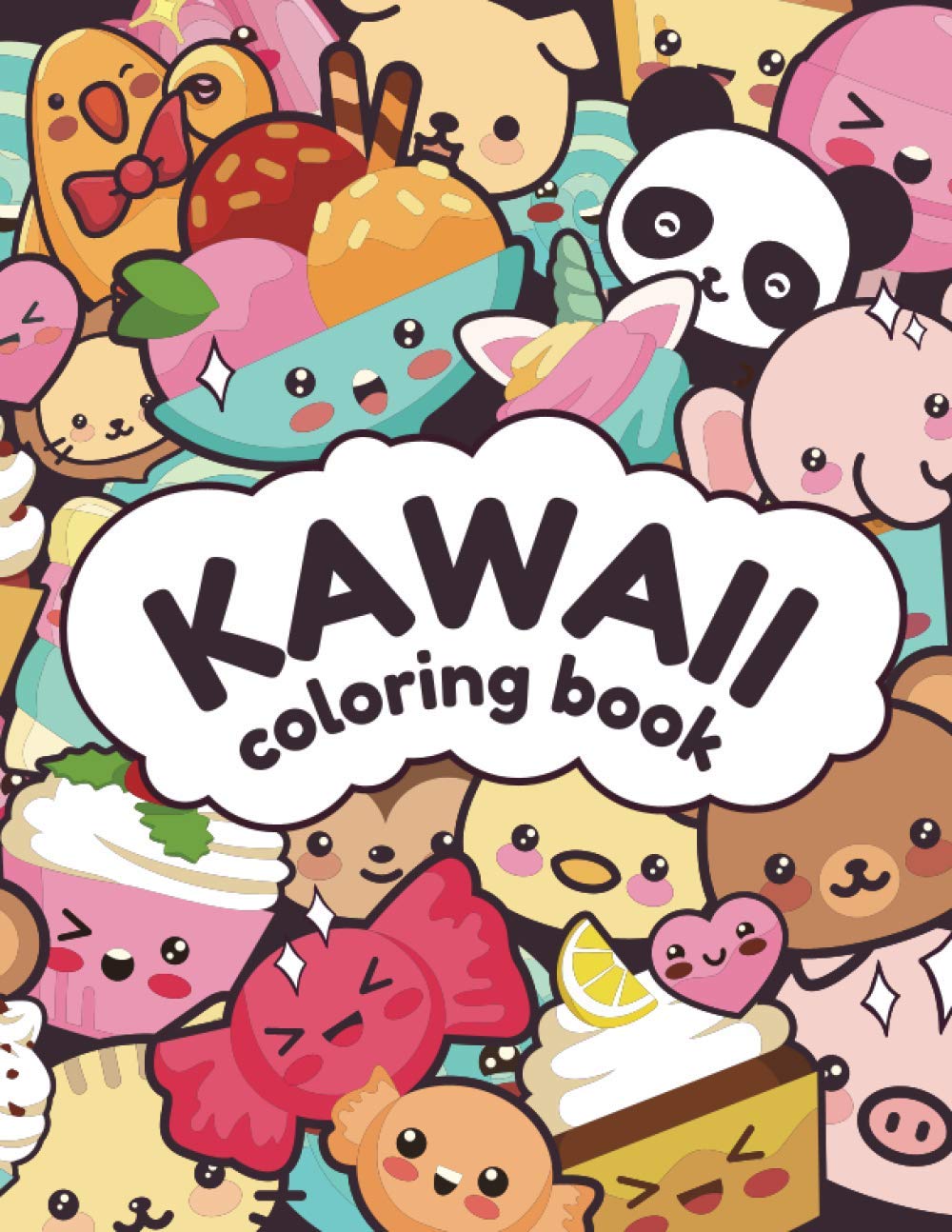 kawaii coloring book: cute japanese style coloring book , happy kuwaii ...